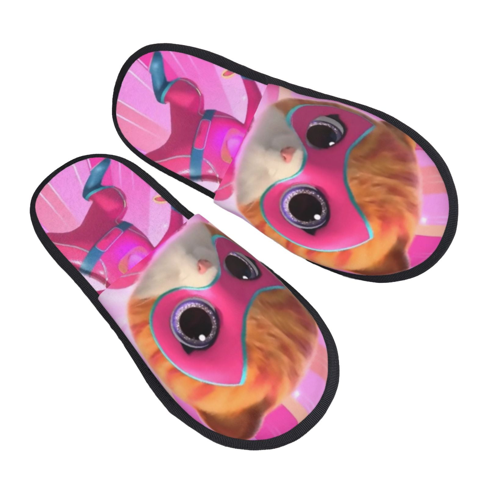 Junior Superkitties Furry Slippers For Men Women Fuzzy House Slippers ...