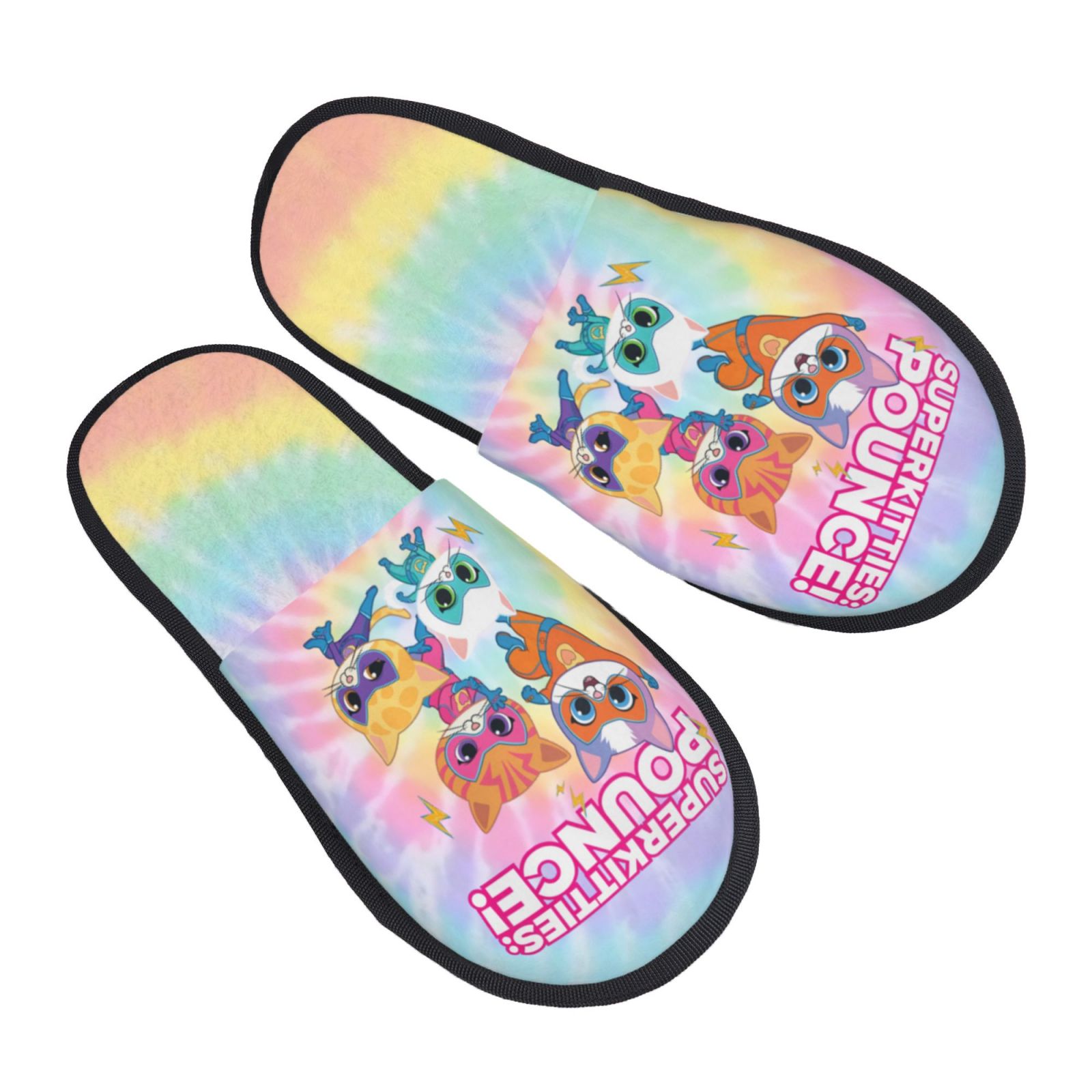 Junior Superkitties Furry Slippers For Men Women Fuzzy House Slippers ...