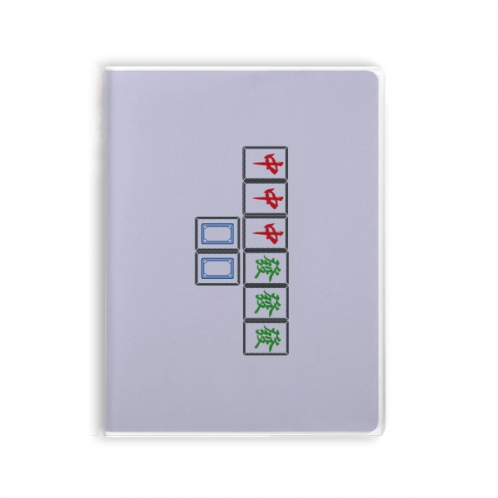 Junior Three Chiefs Mahjong Tiles Notebook Gum Cover Diary Soft Cover ...