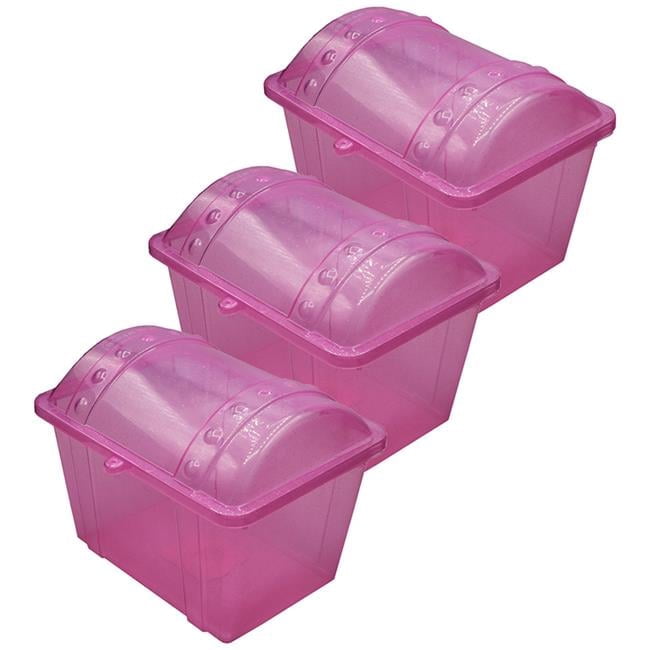 Junior Treasure Chest, Pink Sparkle - Pack of 3 - Walmart.com