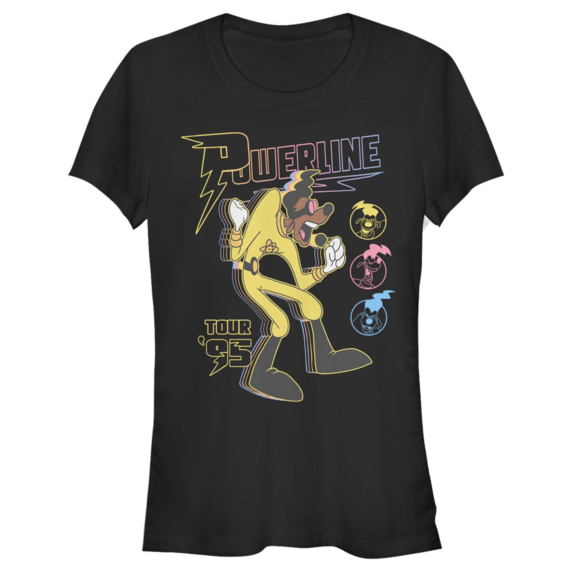 Junior's A Goofy Movie Powerline Tour '95 Graphic Tee Black Small ...