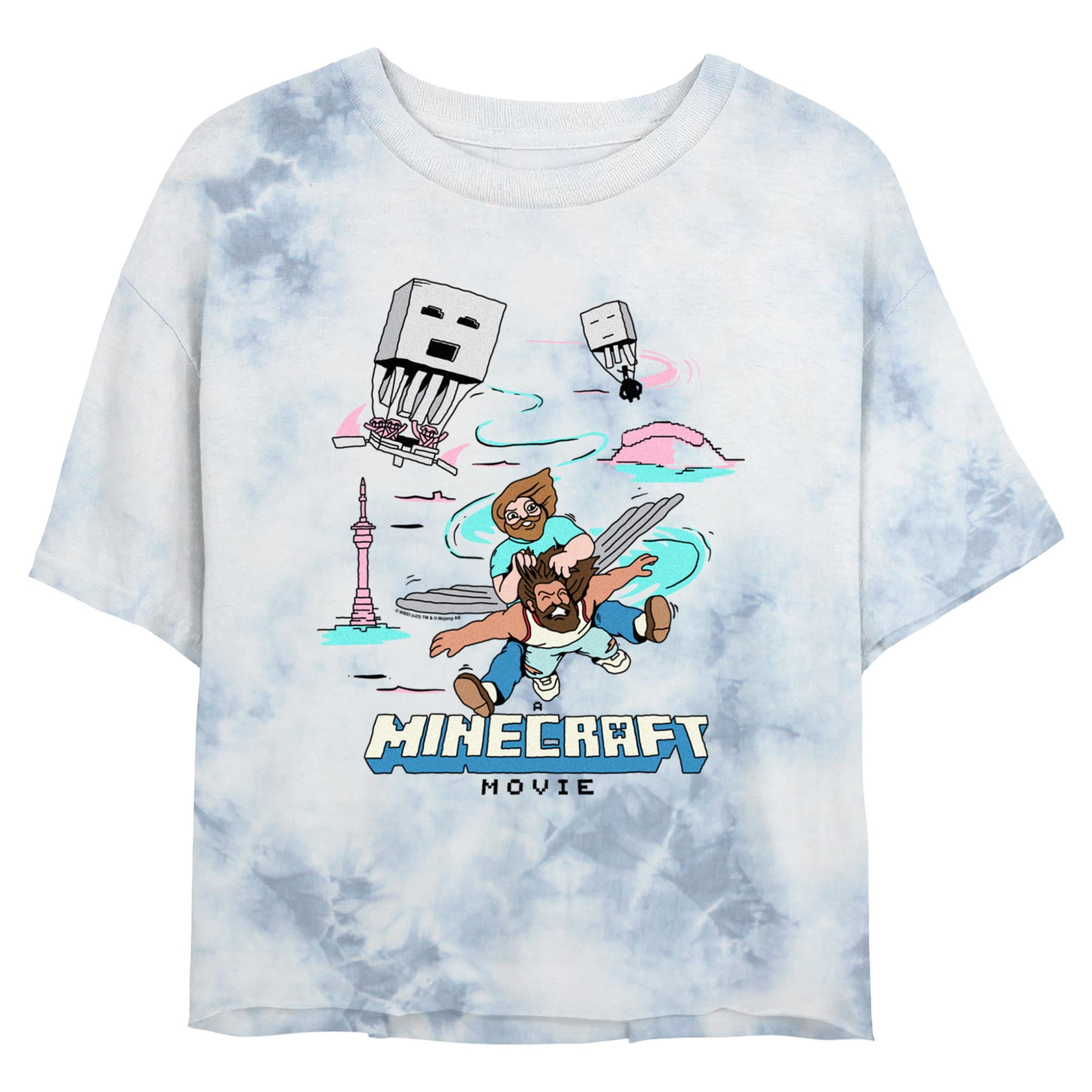 Junior's A Minecraft Movie Garrett and Steve Fly Faster Scene Graphic T ...