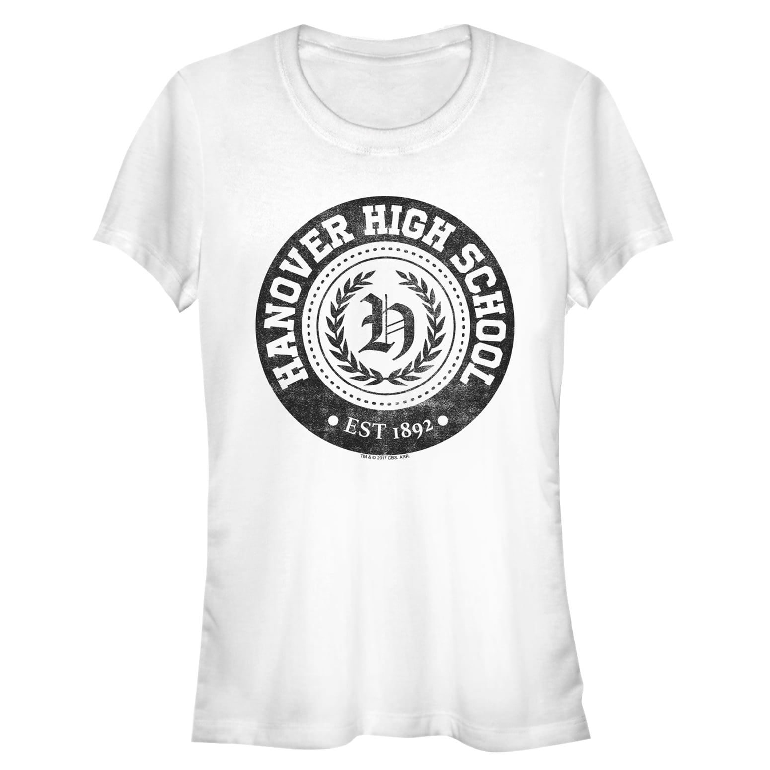 Junior's American Vandal Hanover Highschool Crest Graphic Tee White X ...