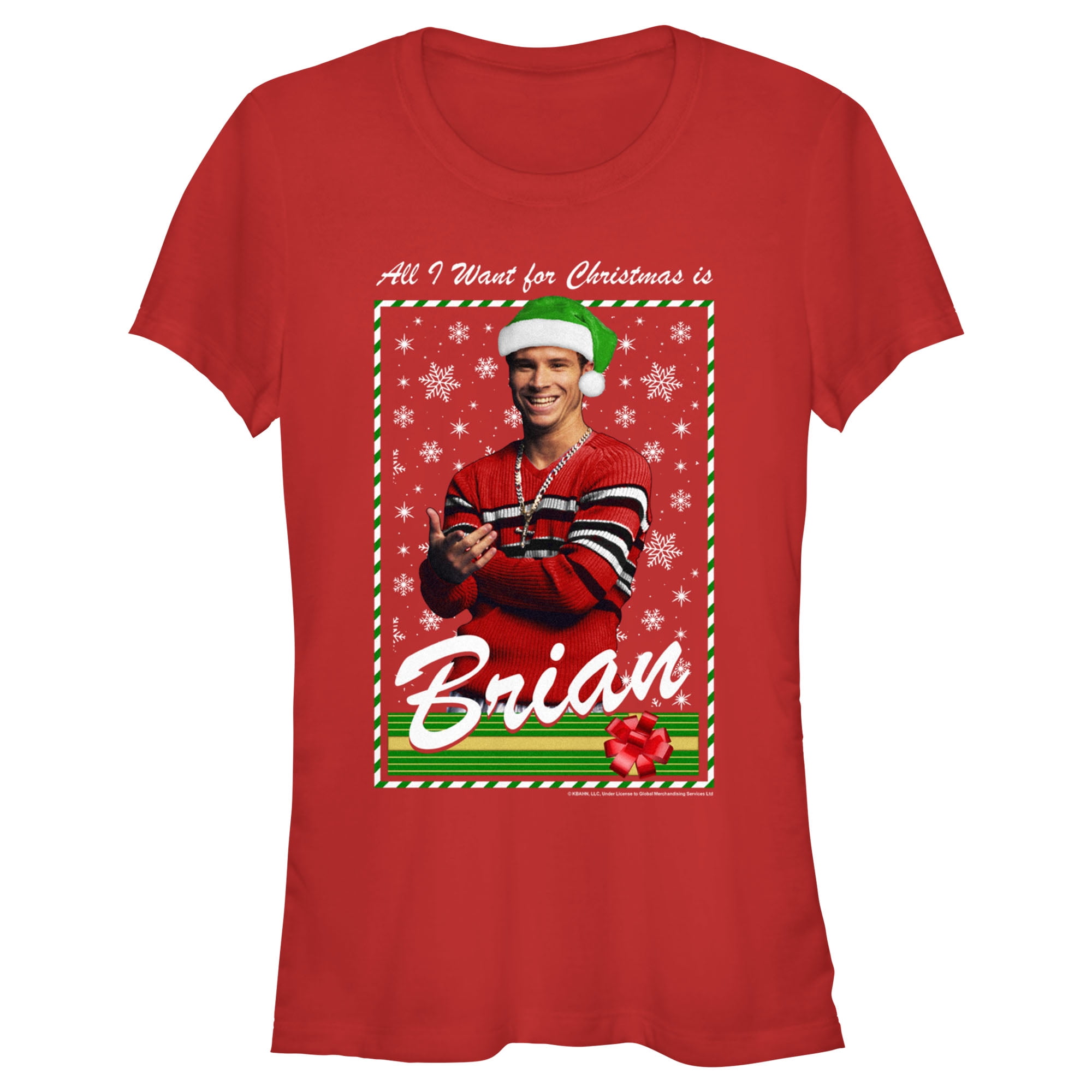 Junior's Backstreet Boys Brian All I Want for Christmas Graphic T-Shirt ...