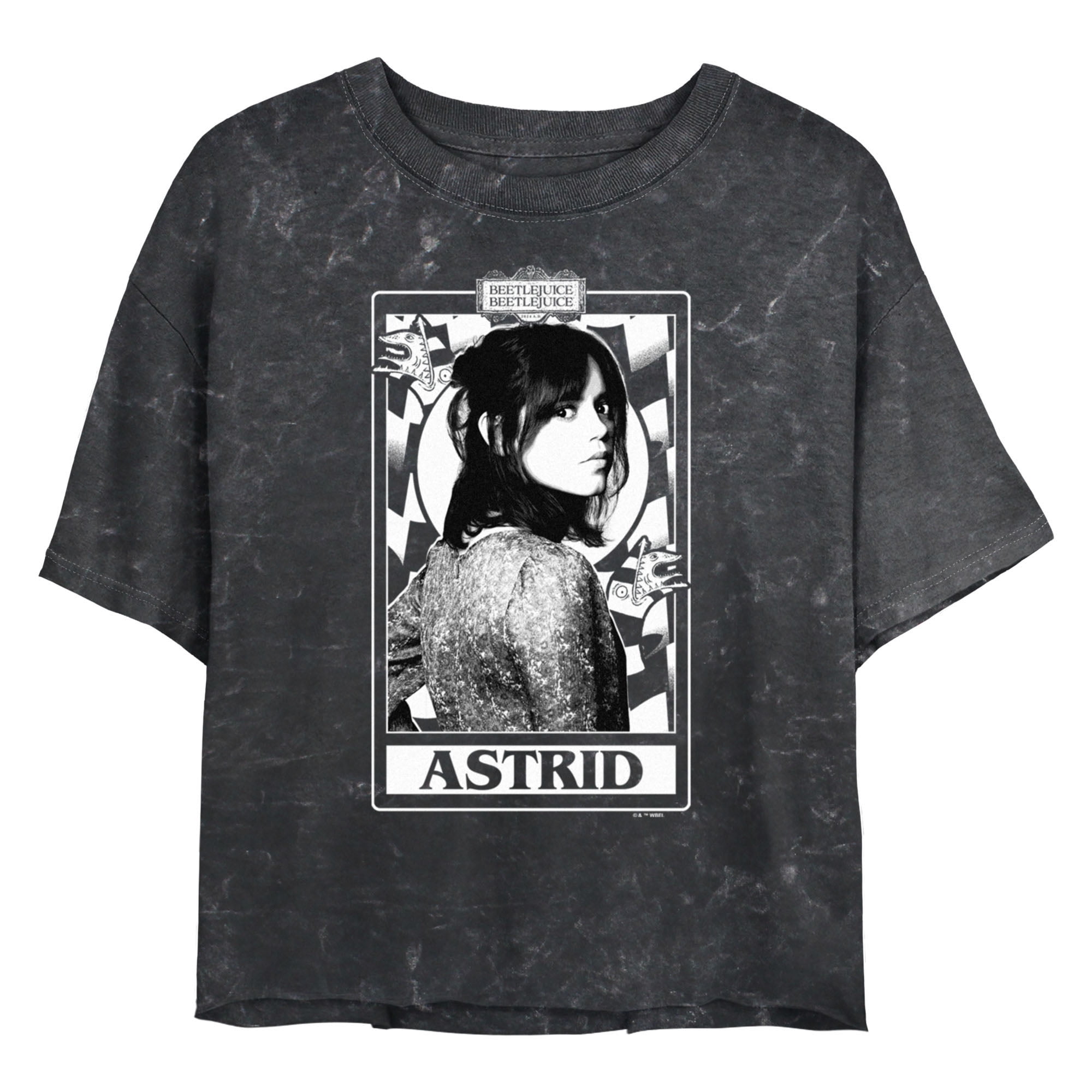Junior's Beetlejuice Beetlejuice Astrid Black and White Card Graphic ...