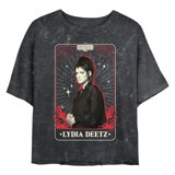Junior's Beetlejuice Beetlejuice Lydia Deetz Retro Card Graphic Crop T ...