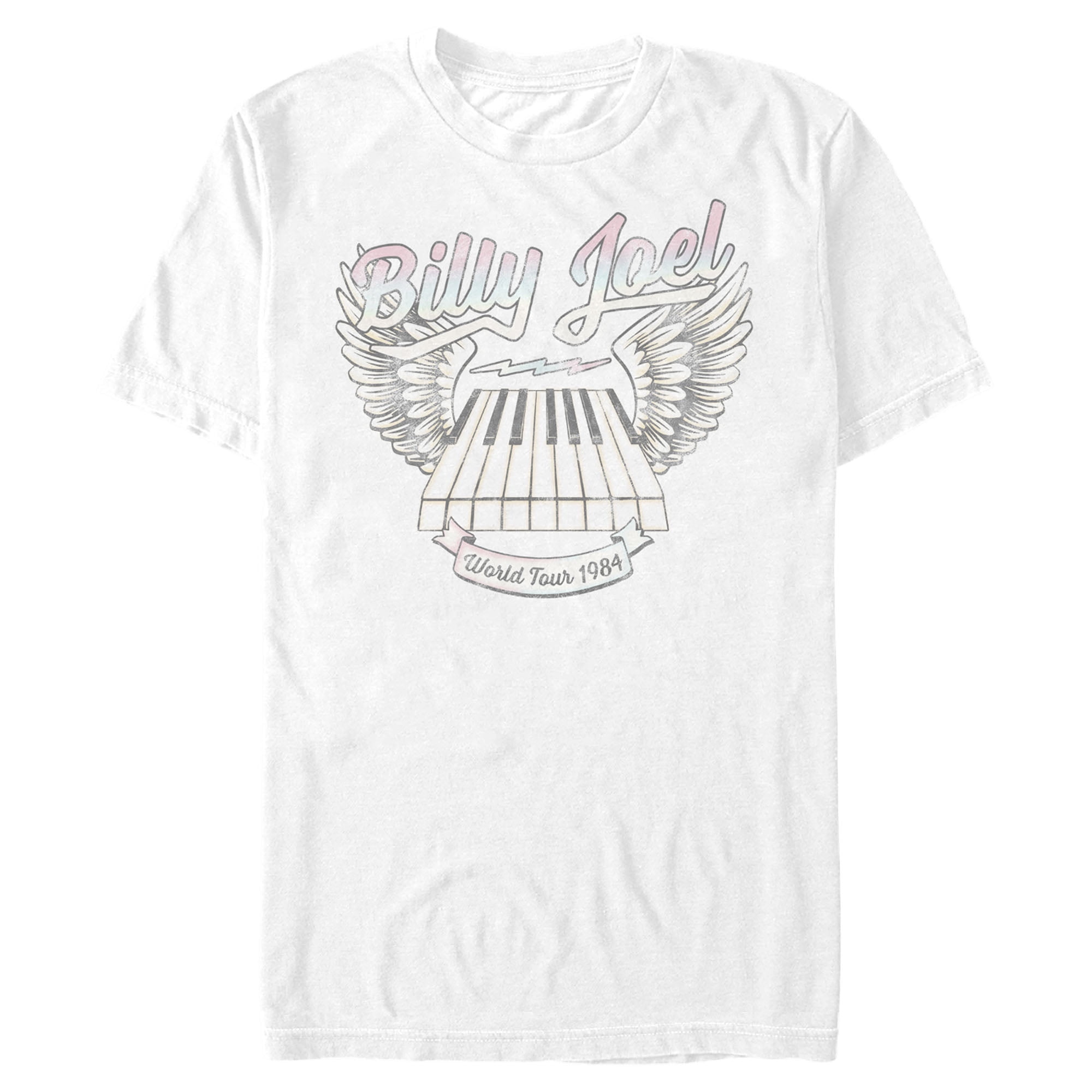 Junior's Billy Joel World Tour 1984 Graphic Tee White Large - Walmart.com