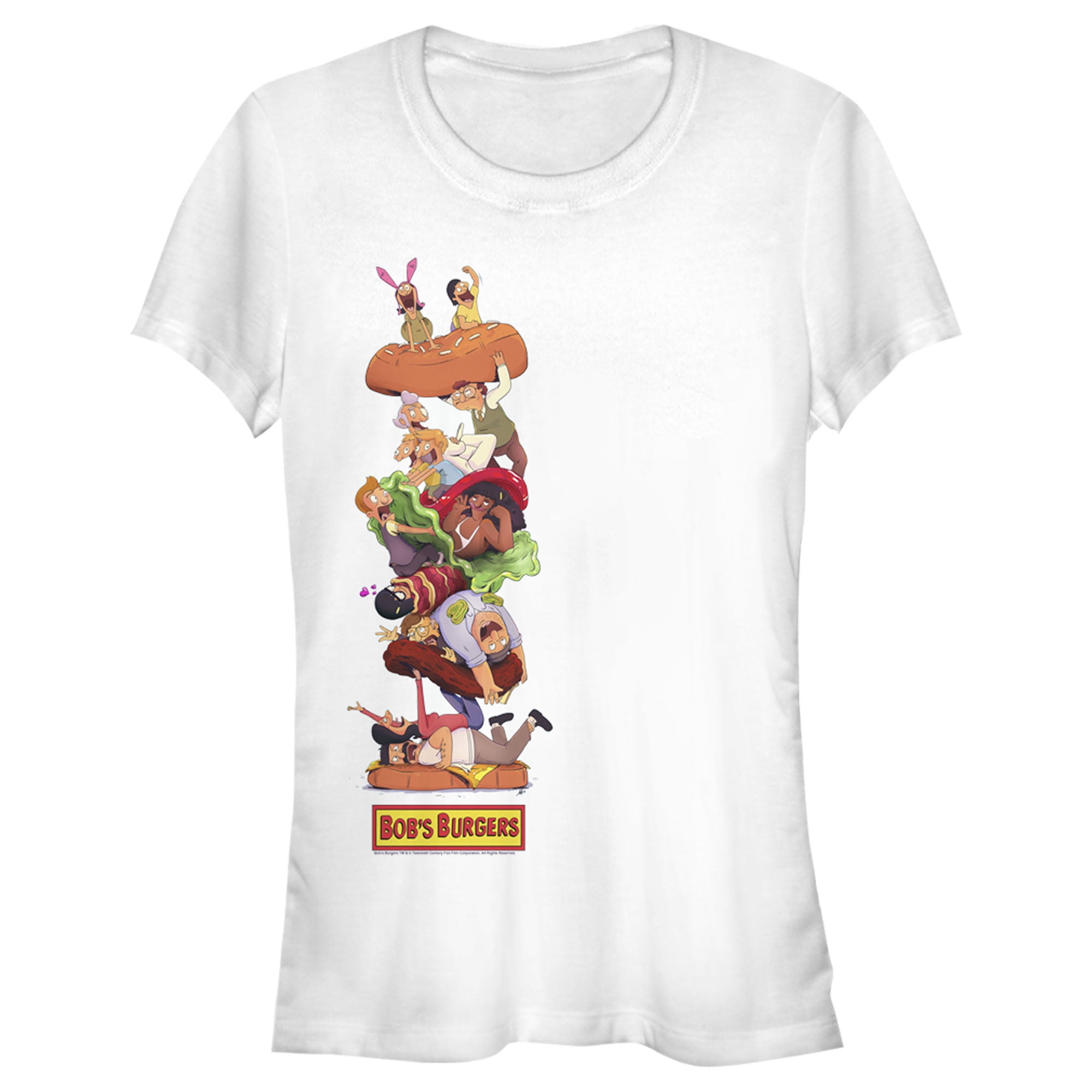 Junior's Bob's Burgers Character Squish Graphic Tee White Large ...
