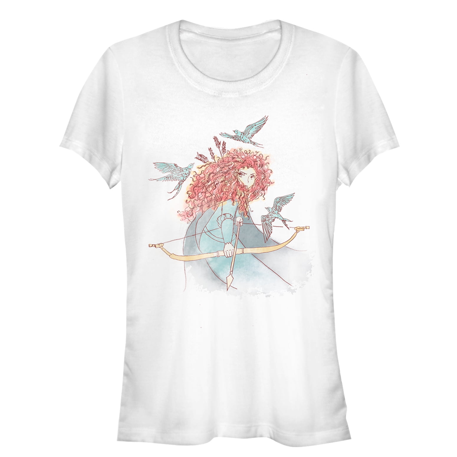 Junior's Brave Merida Arrows Graphic Tee White Medium - Walmart.com