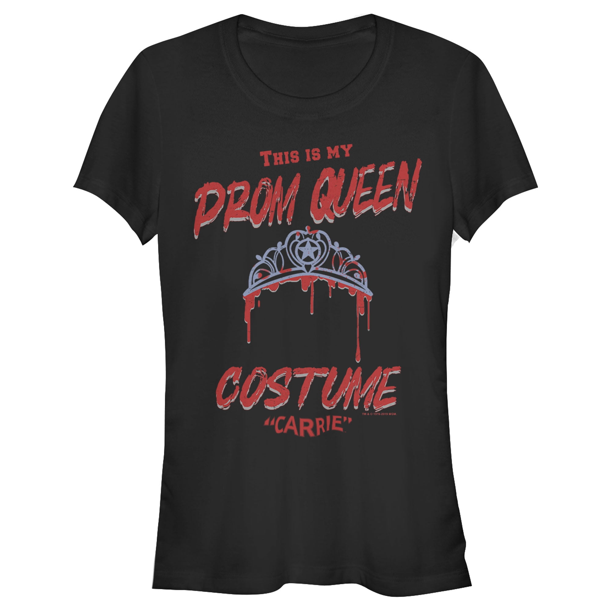 Junior's Carrie Prom Queen Costume Graphic Tee Black Small - Walmart.com
