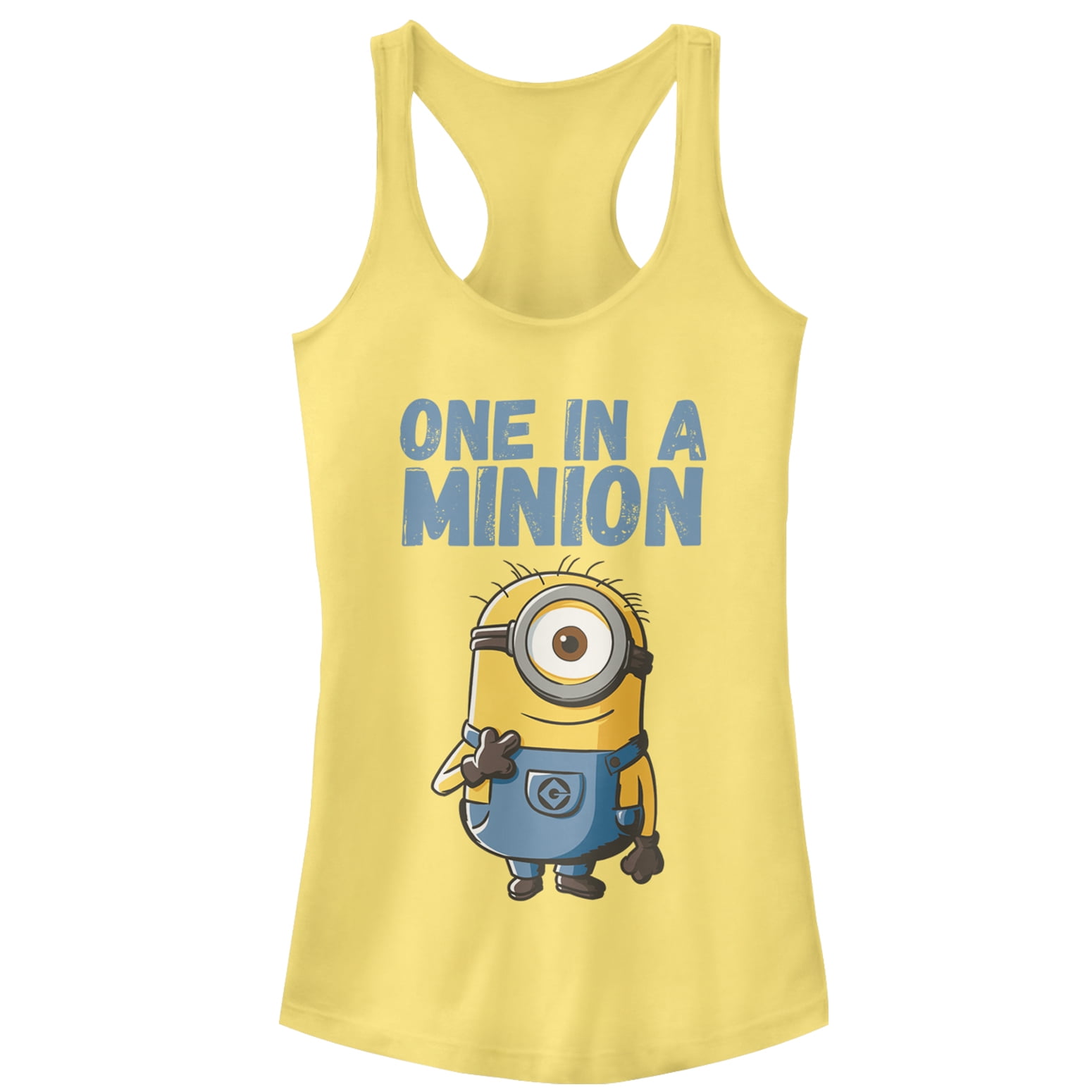Junior's Despicable Me Cute One in a Minion Racerback Tank Top Banana ...