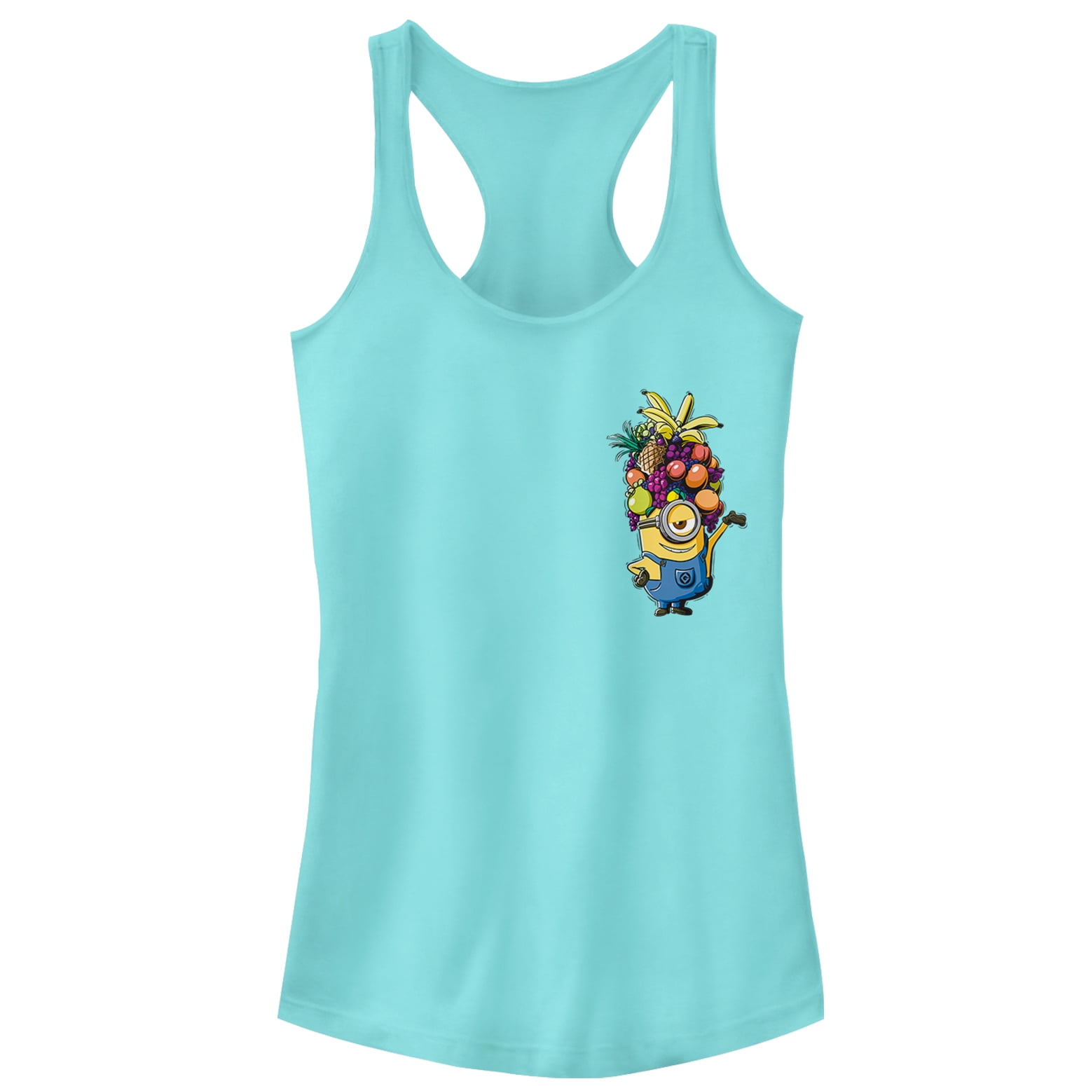 Junior's Despicable Me Minion Fruit Hat Racerback Tank Top Cancun 2X ...