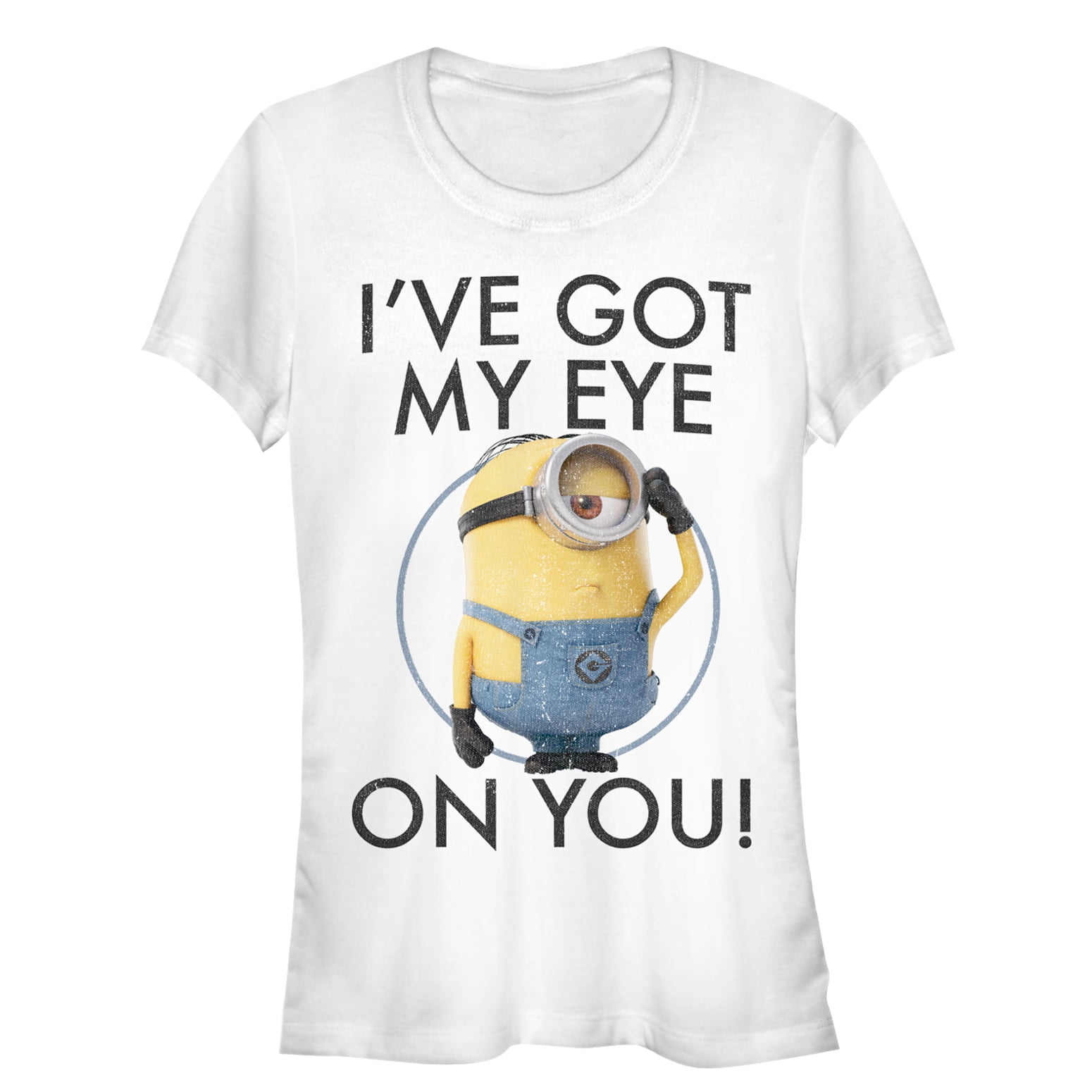 Junior's Despicable Me Minion Got Eye on You Graphic Tee White Medium ...