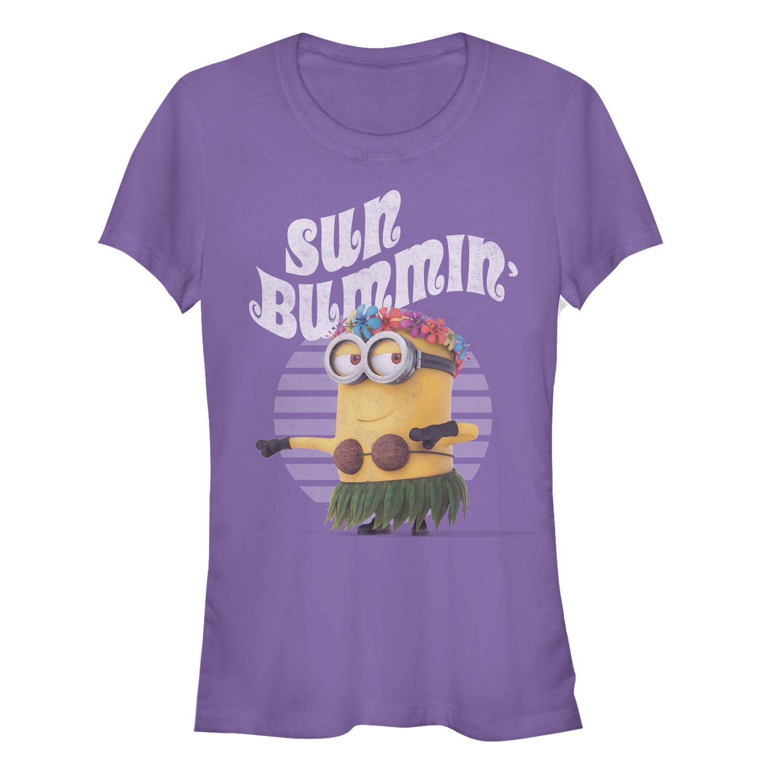 Junior's Despicable Me Minion Sun Bummin' Hula Graphic Tee Purple 2X ...