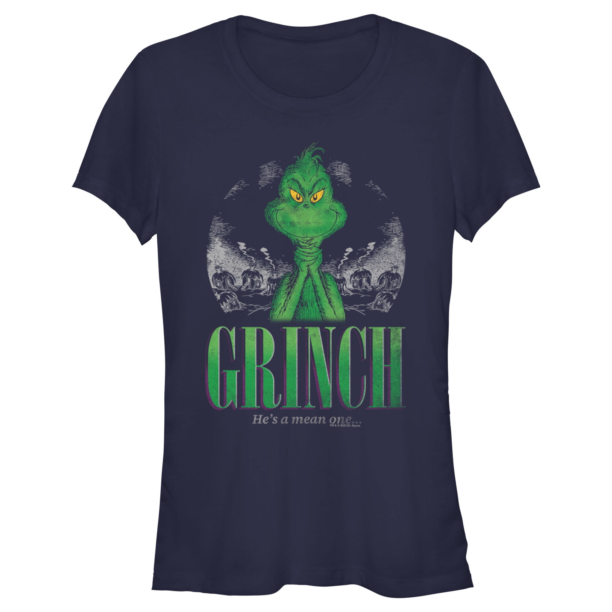 Junior's Dr. Seuss Christmas Grinch You're a Mean One Portrait Graphic ...