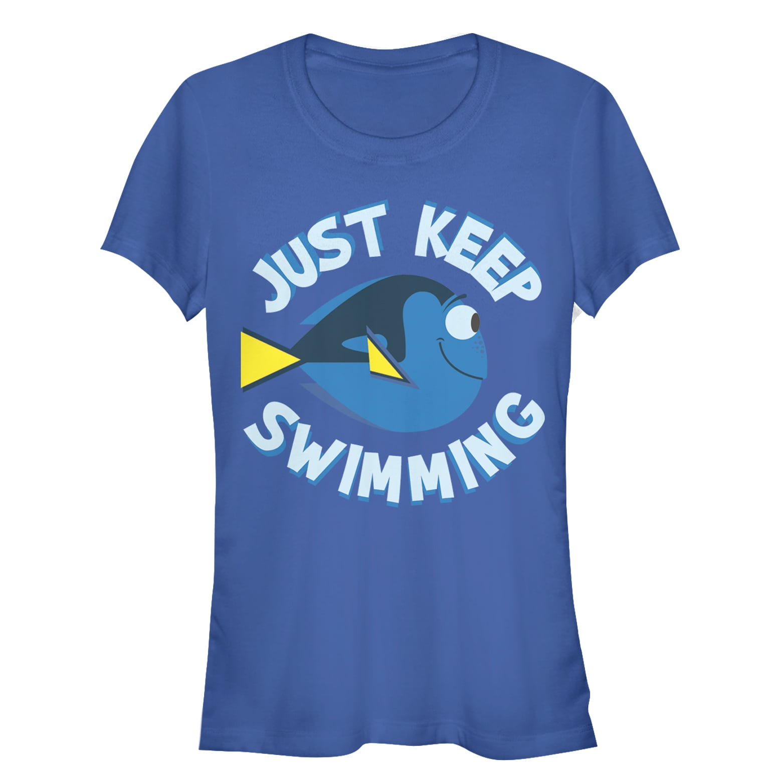 Junior's Finding Dory Swim Your Heart Out Graphic Tee Royal Blue X ...