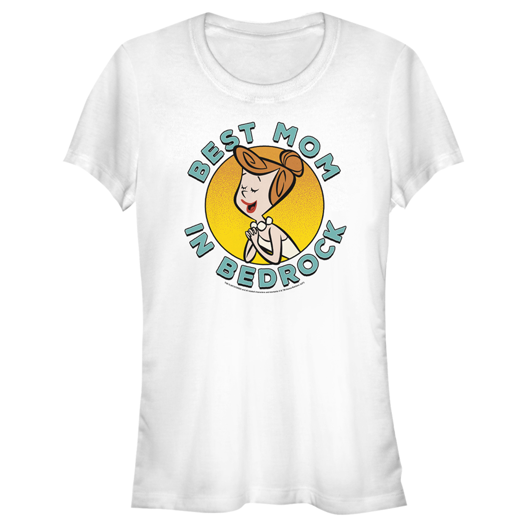 Junior's Flintstones Best Mom in Bedrock Graphic Tee White Large ...