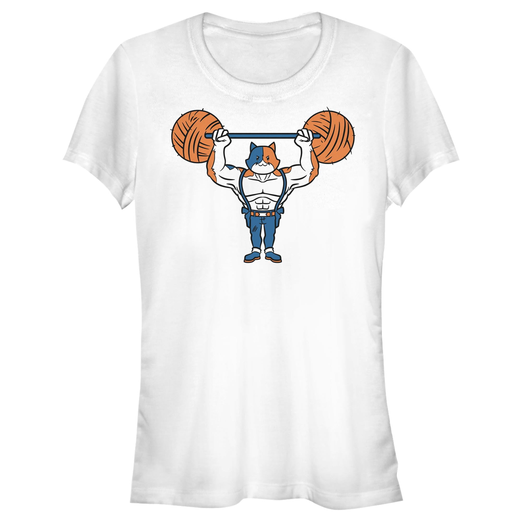 Junior's Fortnite Yarn Lifter Meowscles Graphic Tee White X Large ...