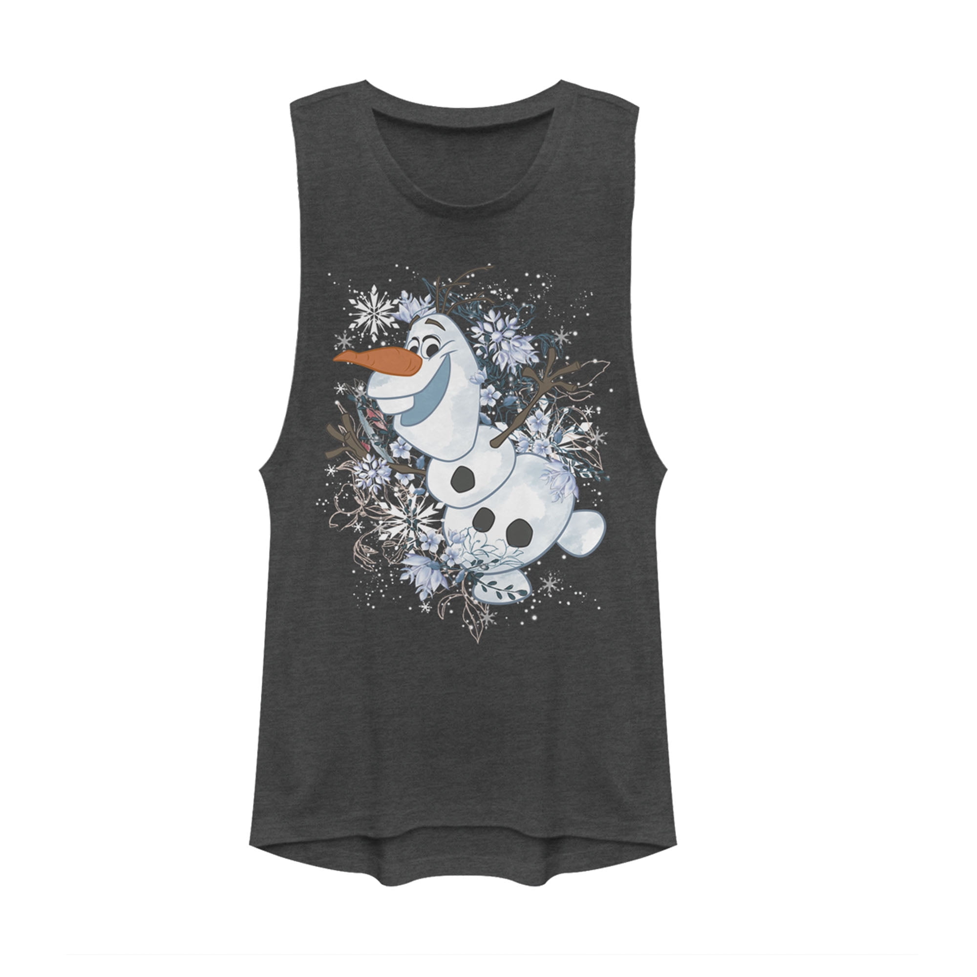 Junior's Frozen Olaf Snowflake Storm Festival Muscle Graphic Tee ...