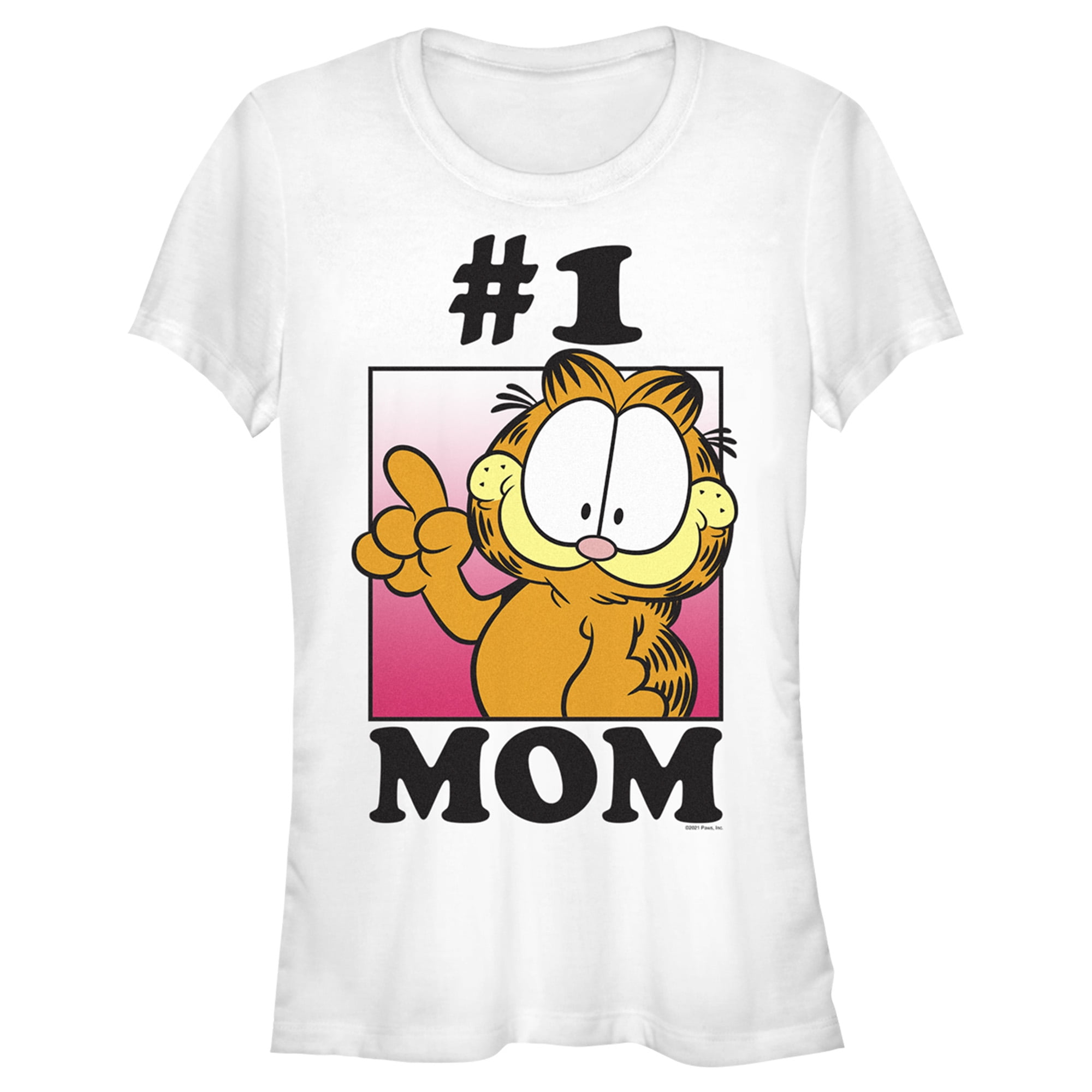 Junior's Garfield Mother's Day #1 Mom Graphic T-Shirt - Walmart.com