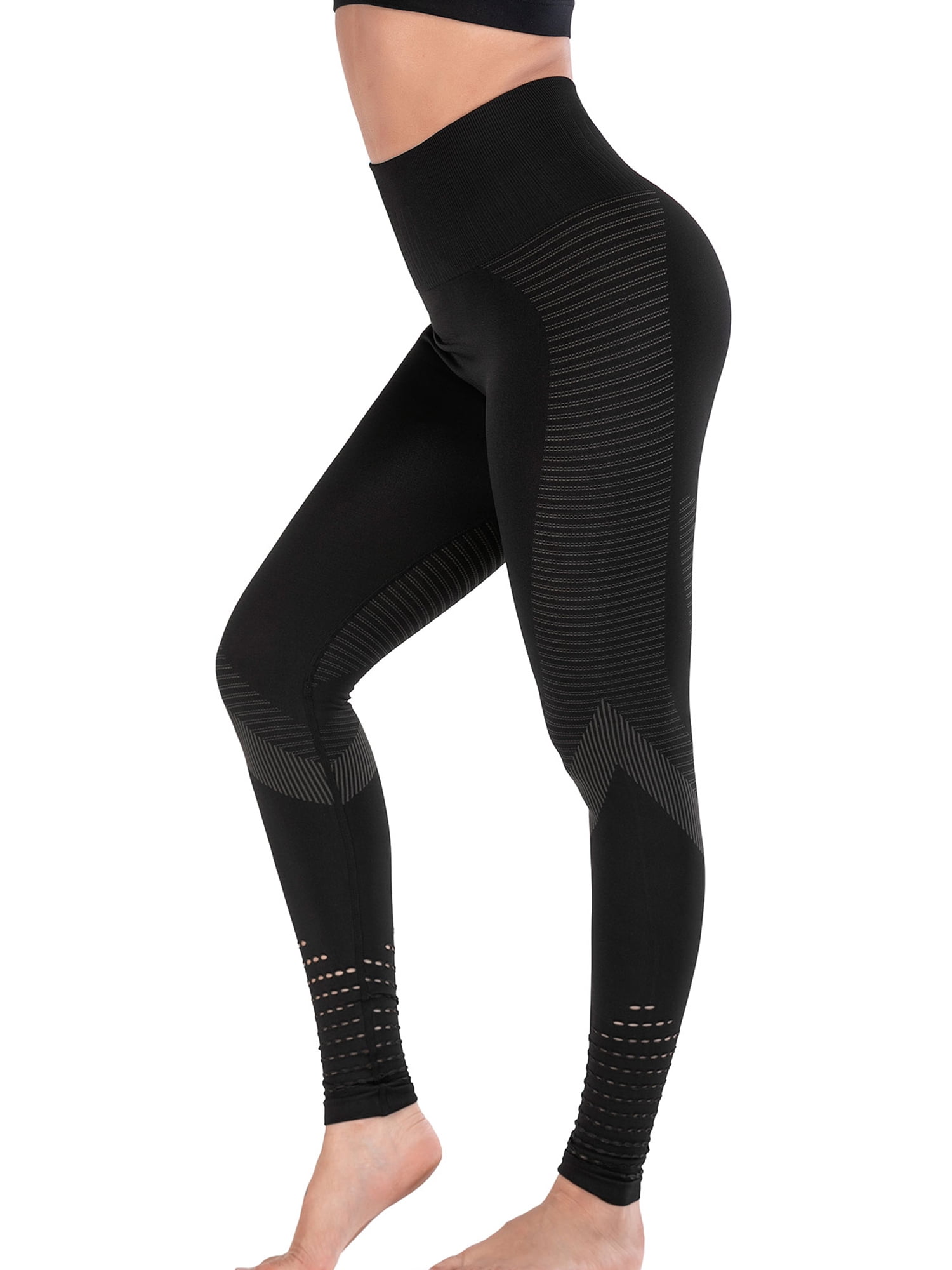 Junior's High Waist Compression Tummy Control Yoga Pants Running ...