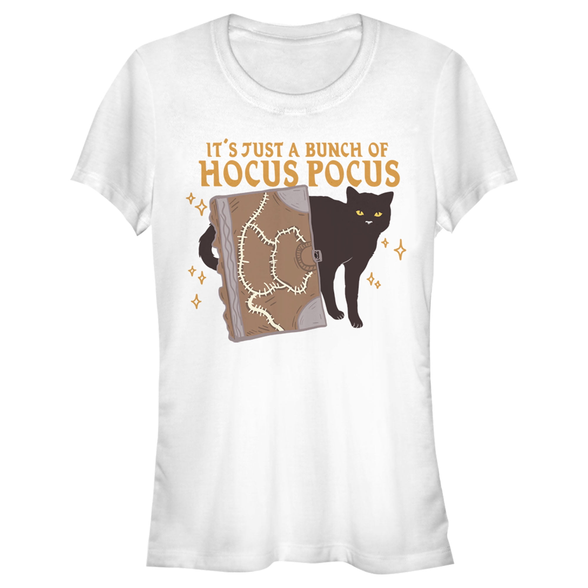 Junior's Hocus Pocus Binx Spellbook Graphic Tee White Large - Walmart.com