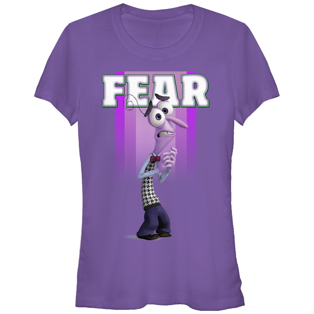 Junior's Inside Out Fear Portrait Graphic Tee Purple X Large - Walmart.com