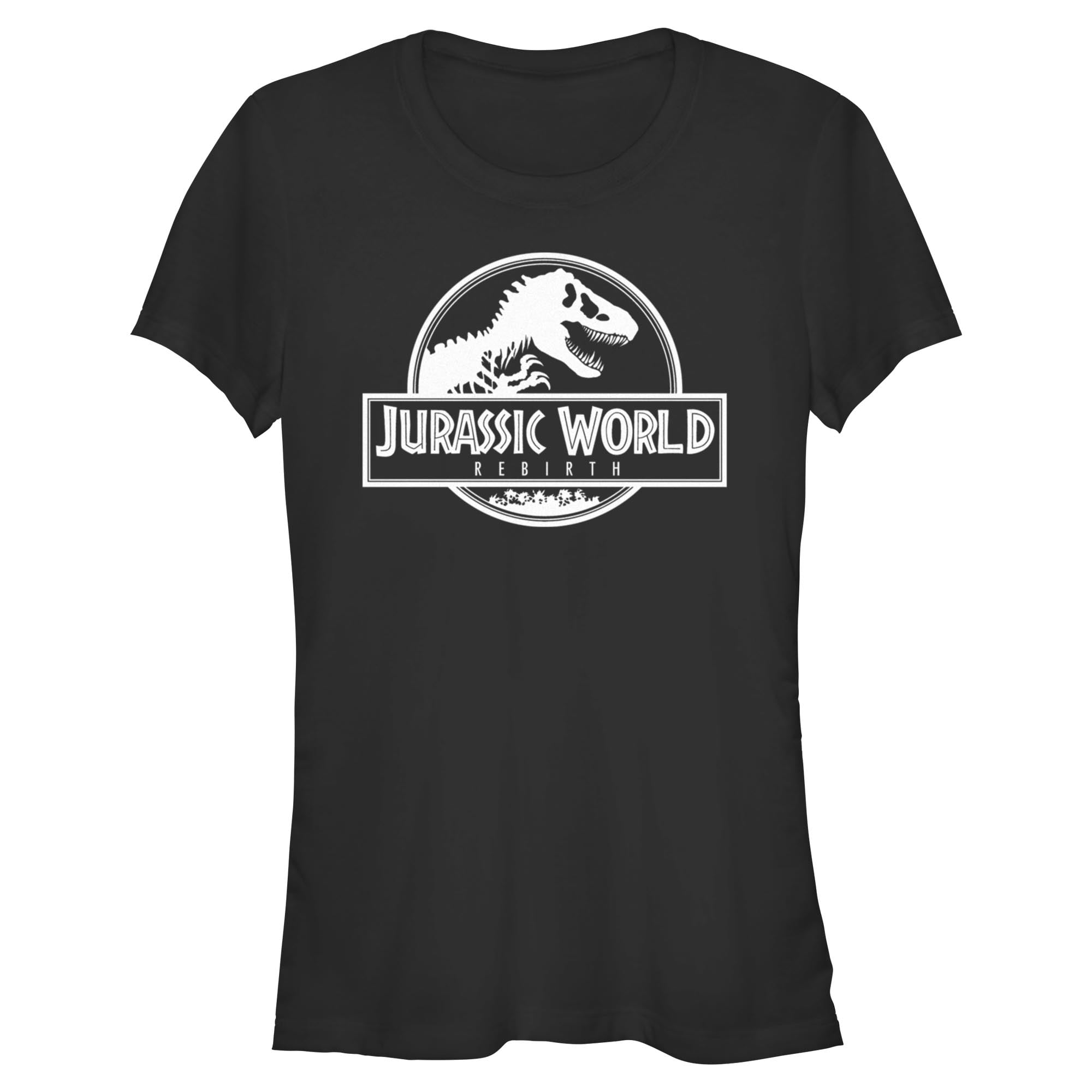 Junior's Jurassic World: Rebirth Black and White Movie Logo Graphic T ...