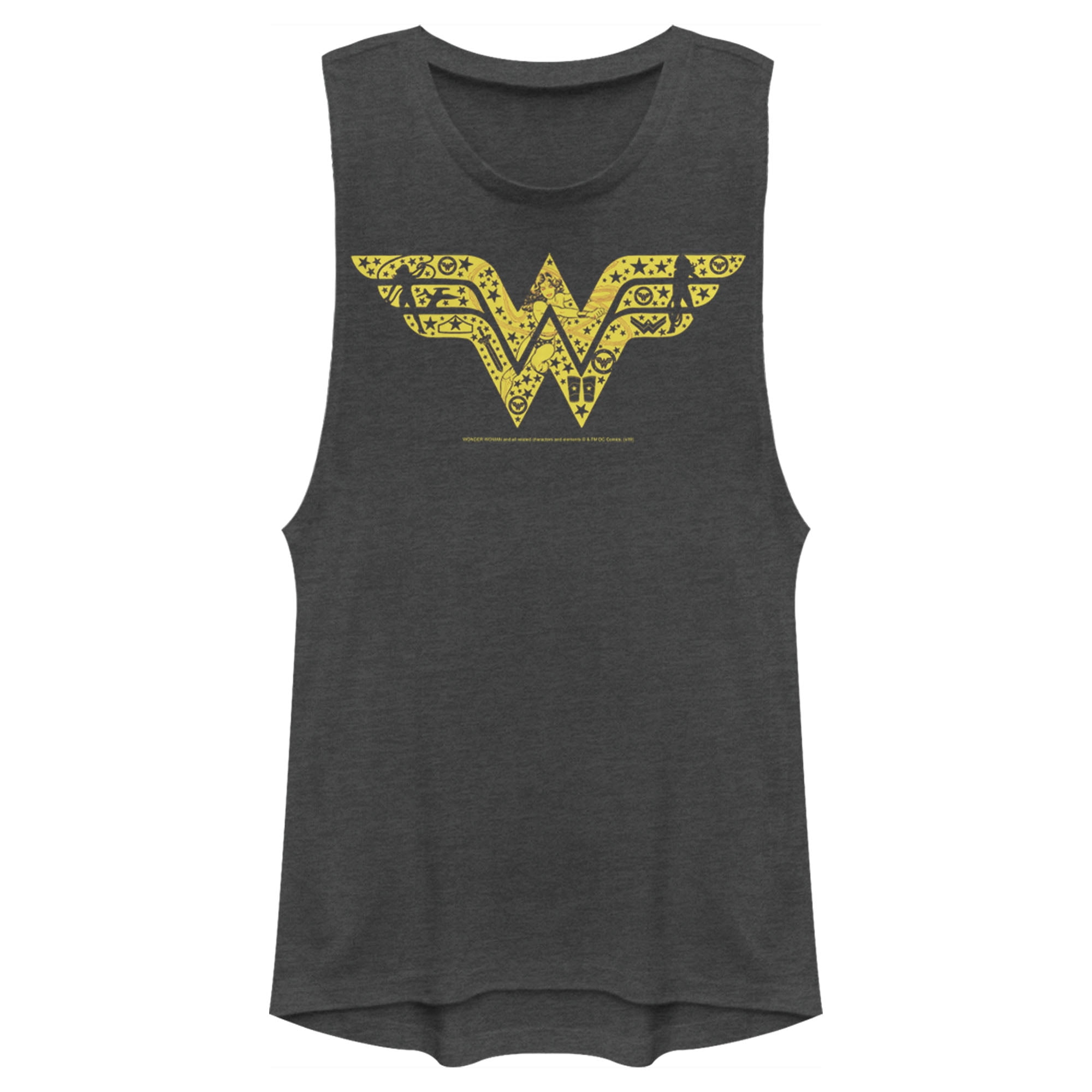 Junior's Justice League Silhouette Logo Festival Muscle Graphic Tee ...
