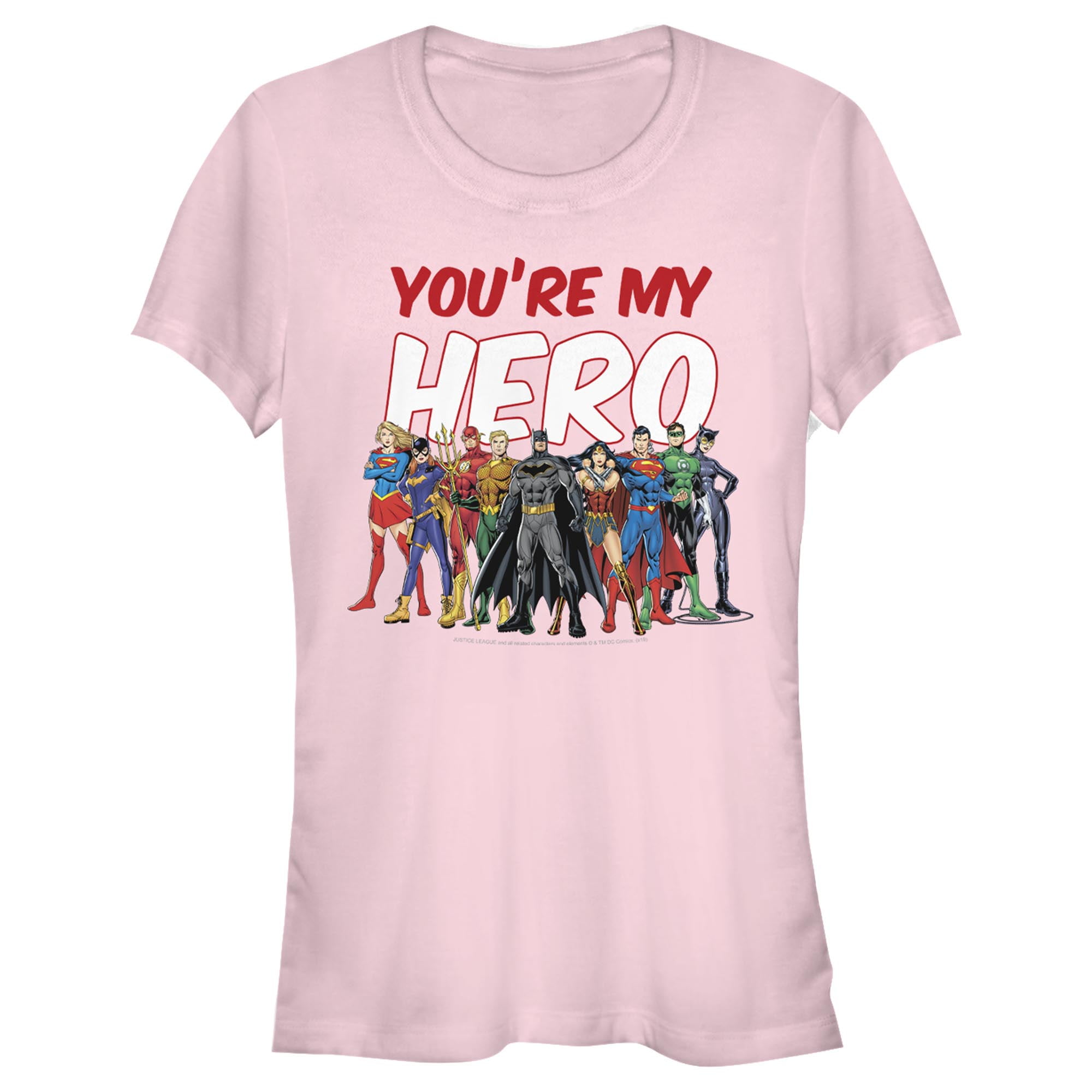 Junior's Justice League You’re My Hero Squad Graphic T-Shirt - Walmart.com