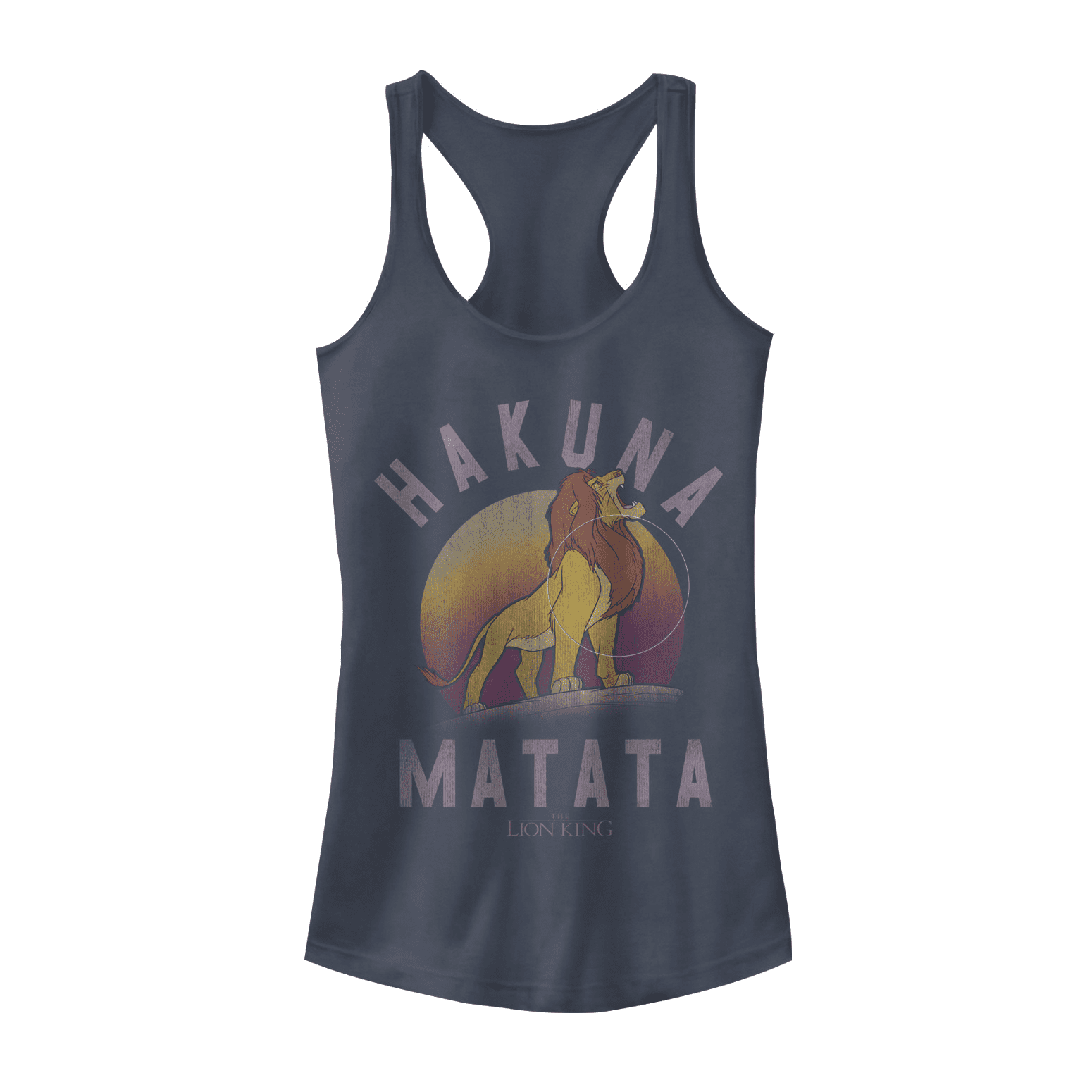 Junior's Lion King Simba Hakuna Matata Racerback Tank Top Indigo Small ...