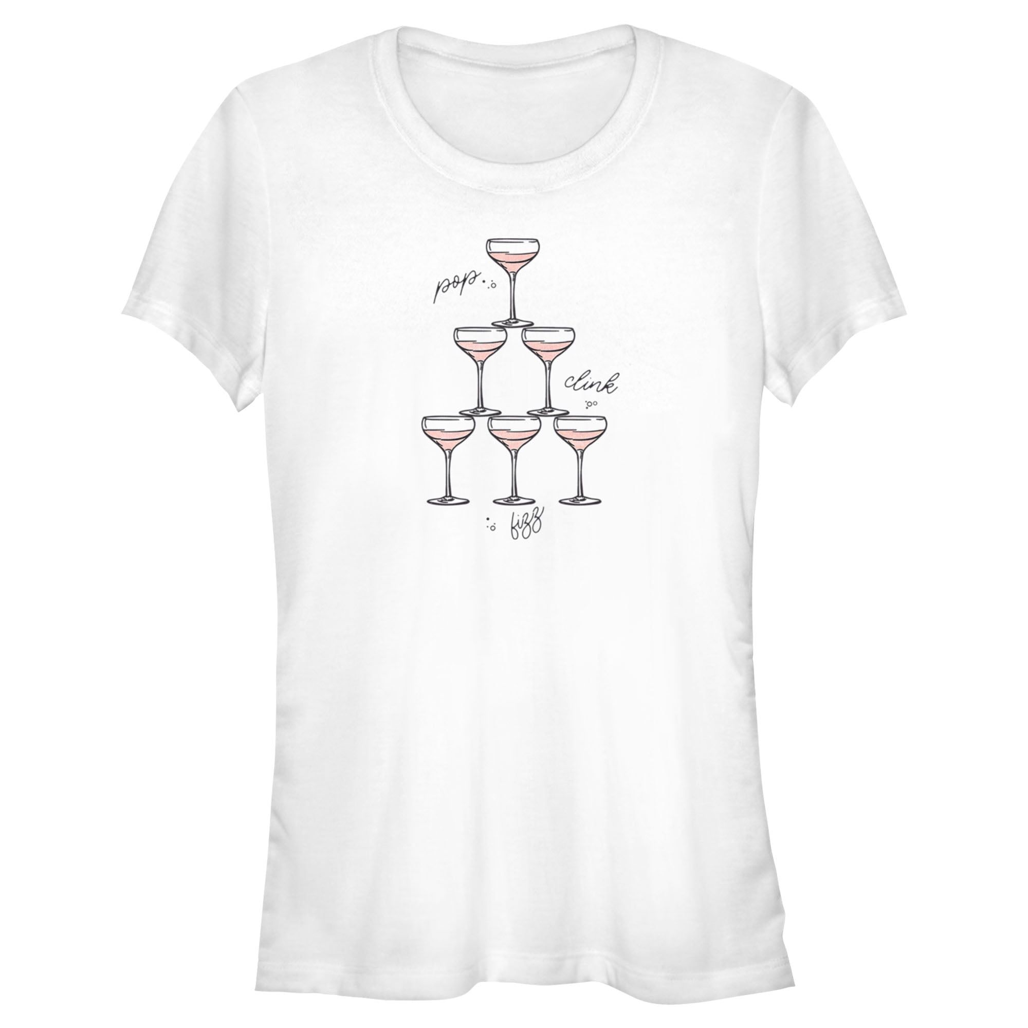 Junior's Lost Gods Champagne Tower Classy Graphic T-Shirt - Walmart.com