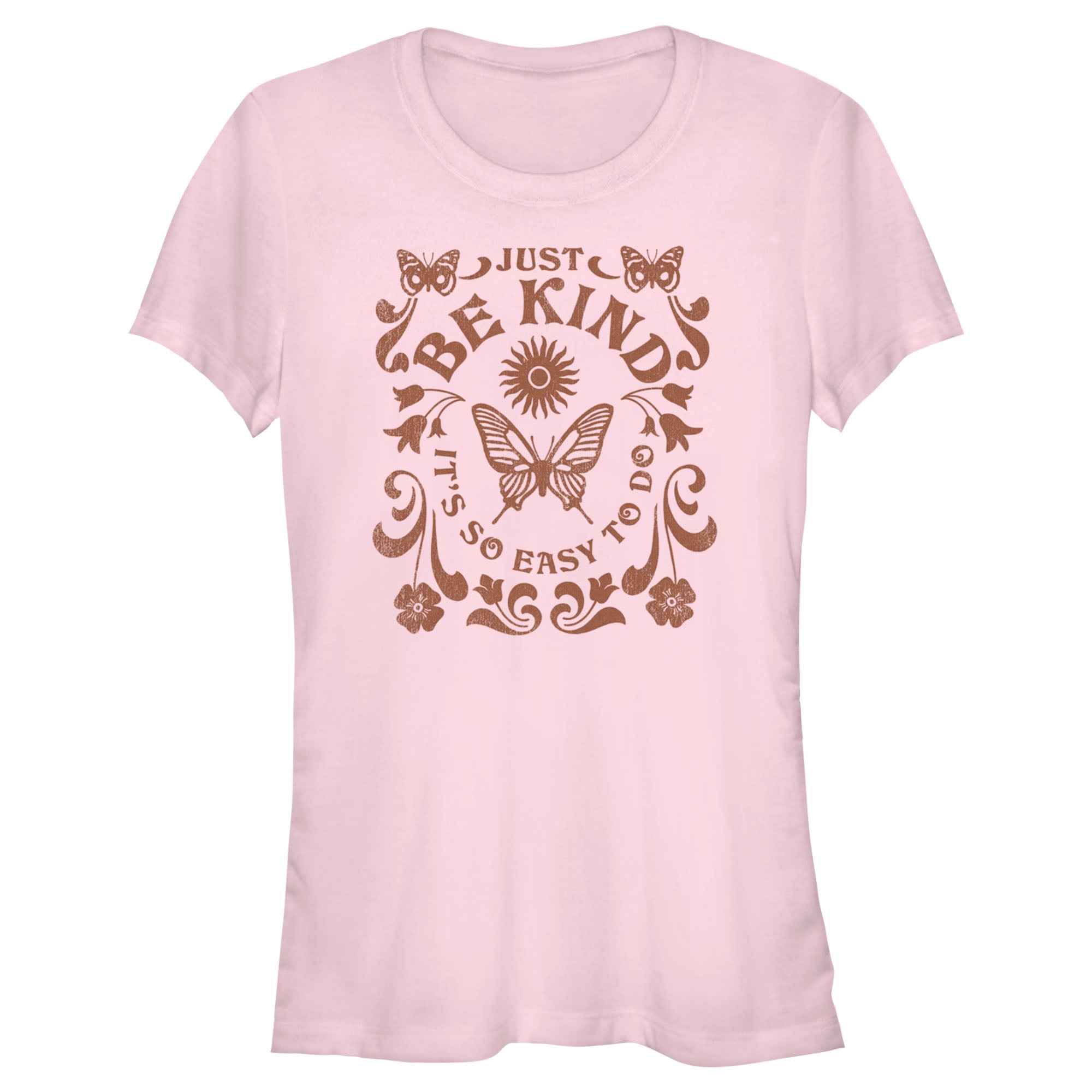 Junior's Lost Gods Just Be Kind Graphic Tee Light Pink 2X Large ...