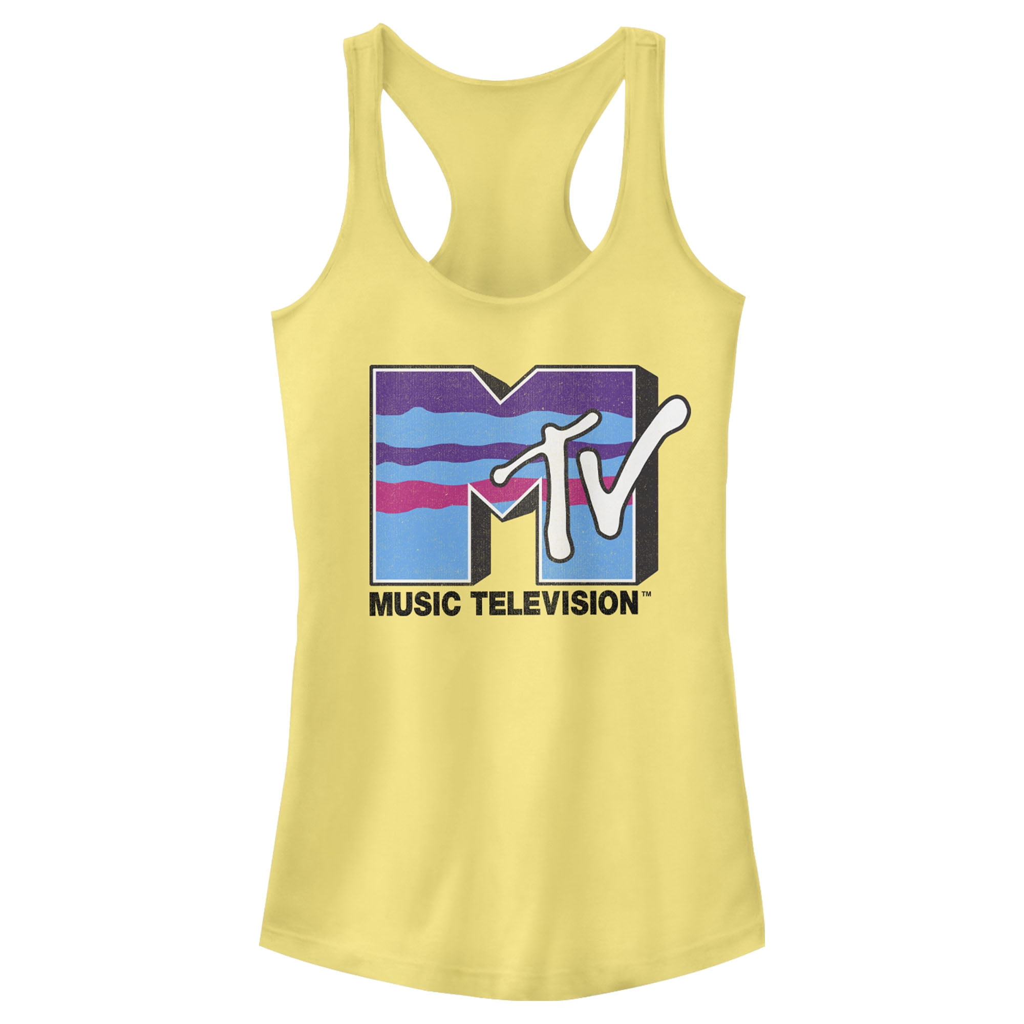 Junior's MTV Layers Logo Racerback Tank Top Banana Large - Walmart.com