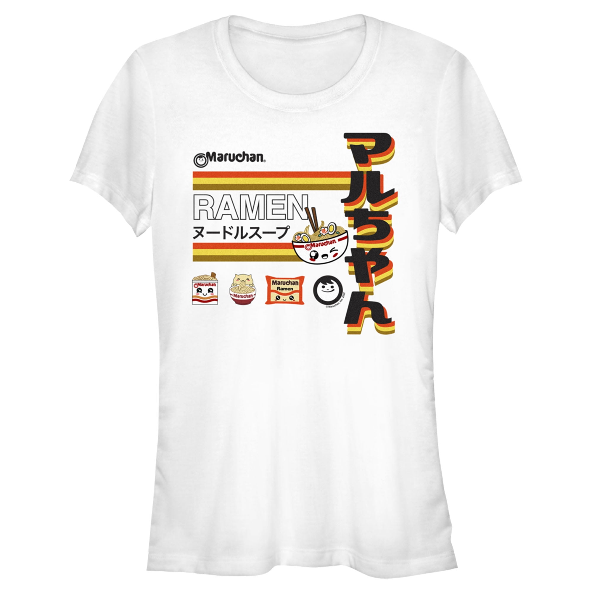 Junior's Maruchan Anime Ramen Graphic Tee White Large - Walmart.com