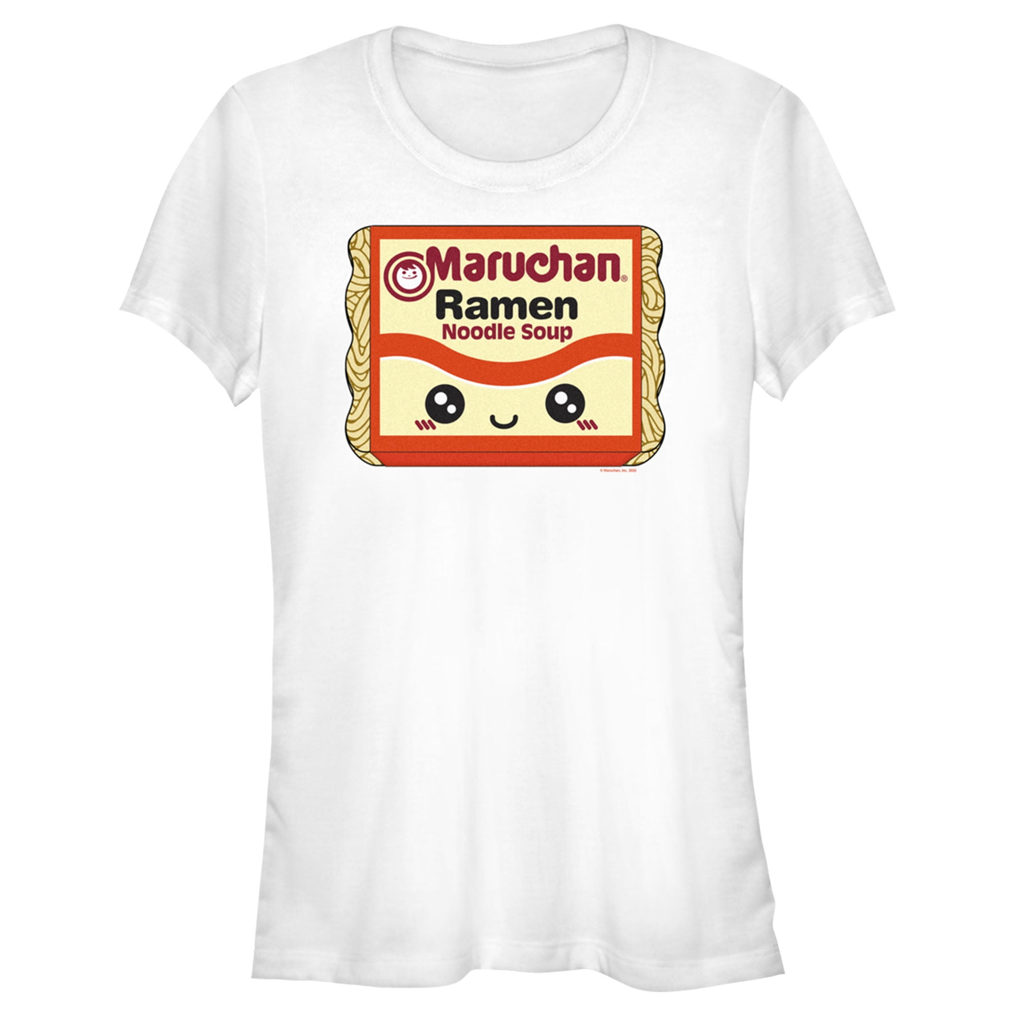 Junior's Maruchan Cartoon Noodle Packet Graphic Tee White Small ...