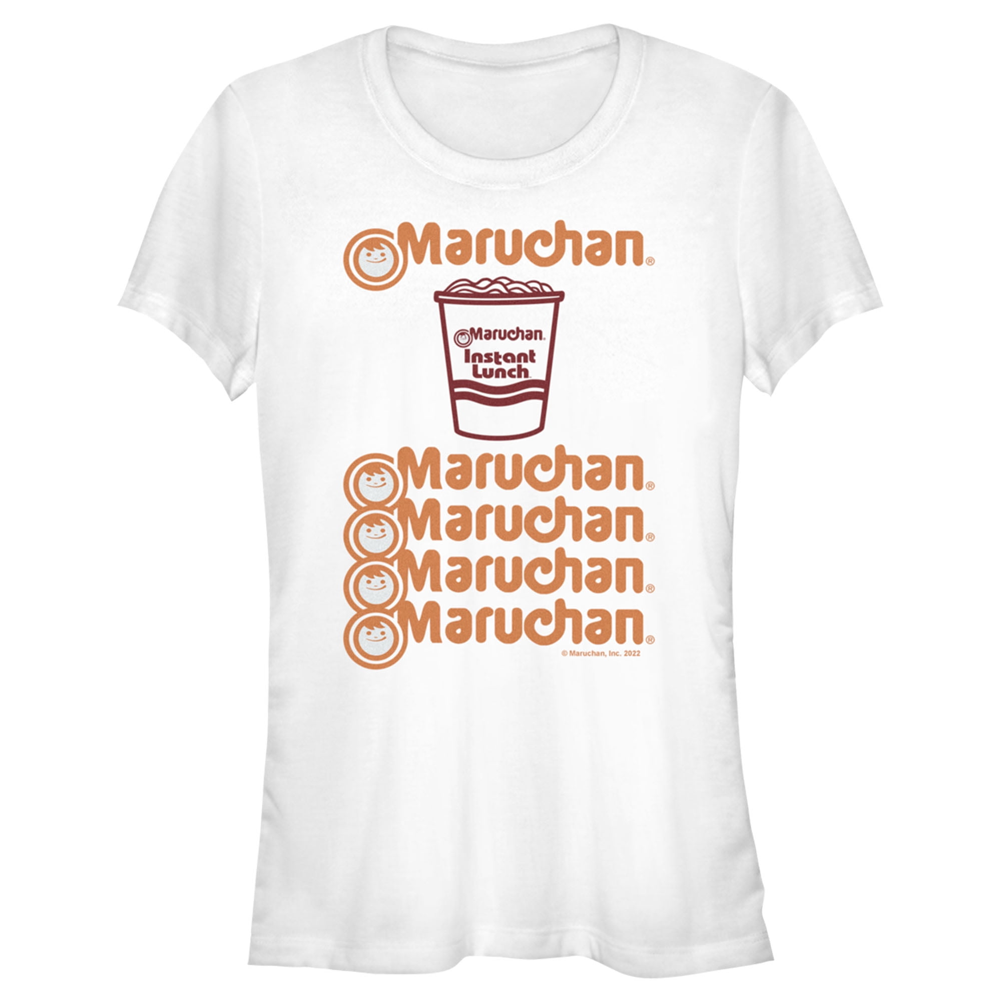 Junior's Maruchan Instant Lunch Logo Stack Graphic Tee White 2X Large ...
