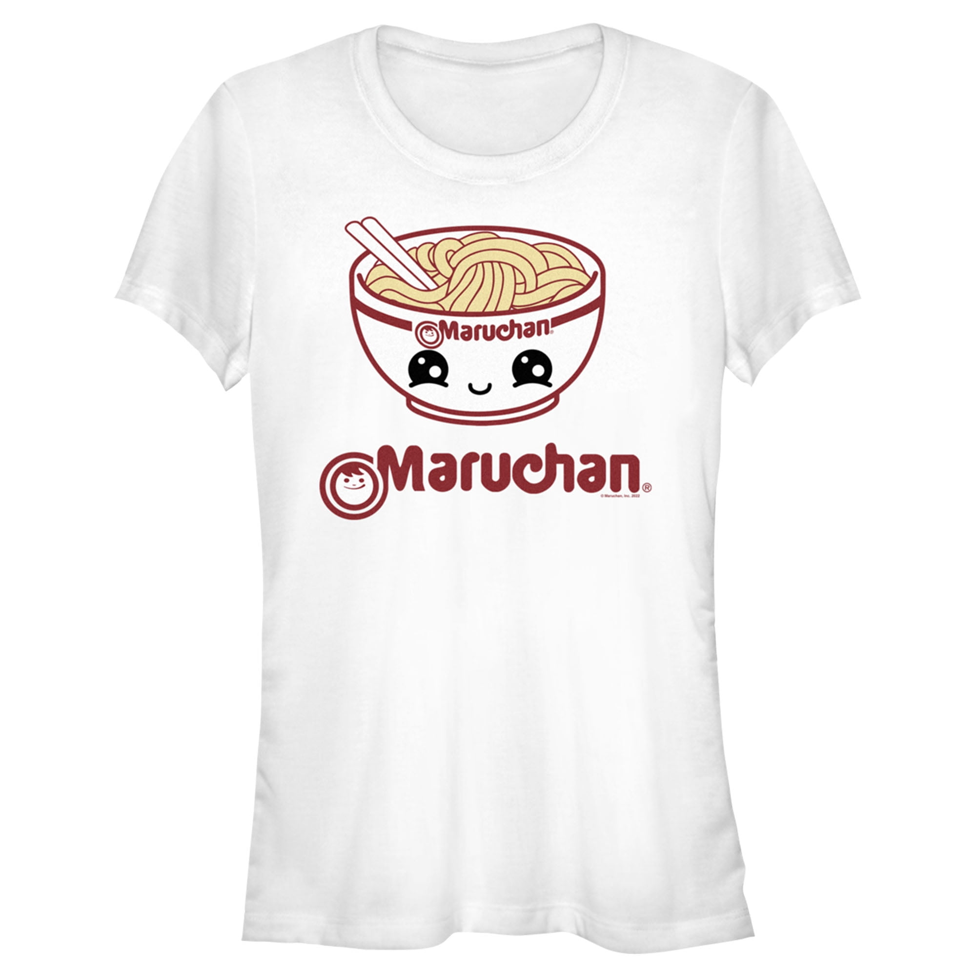 Junior's Maruchan Smiley Ramen Graphic Tee White Medium - Walmart.com
