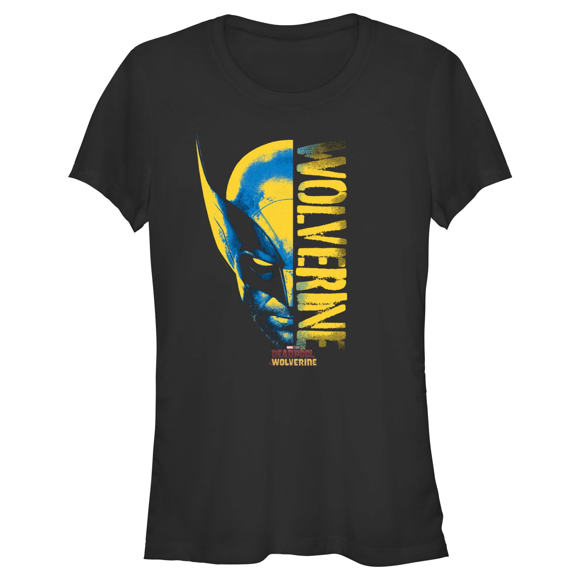 Junior's Marvel: Deadpool & Wolverine Half Face Graphic T-Shirt ...