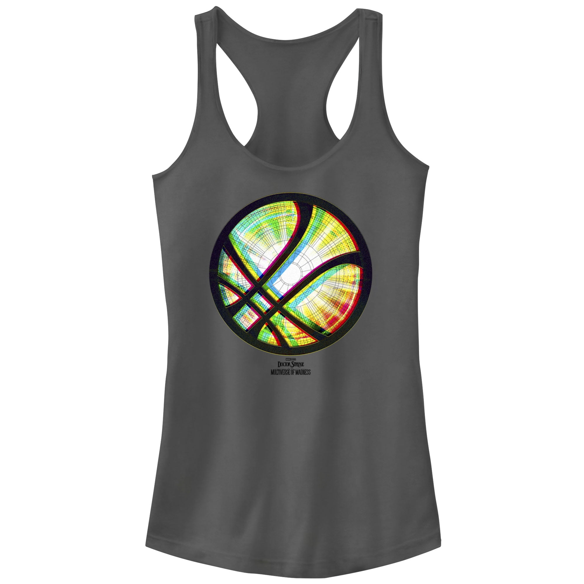 Junior's Marvel Doctor Strange in the Multiverse of Madness Neon Logo Racerback Tank Top ...