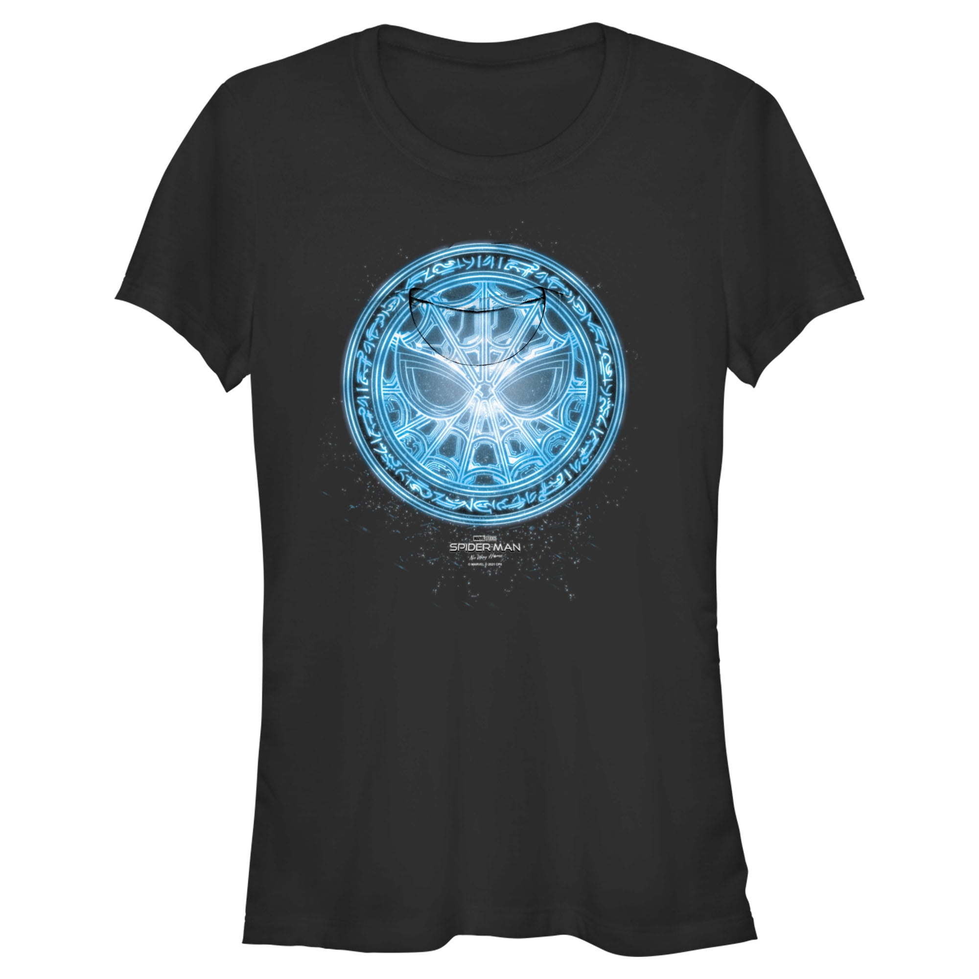 Junior's Marvel Spider-Man: No Way Home Blue Spidey Rune Graphic Tee ...