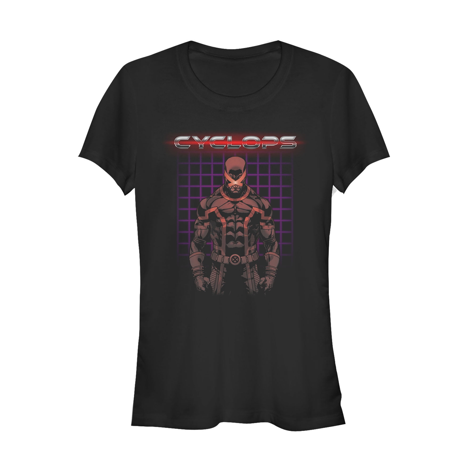Junior's Marvel X-Men Cyclops Grid Graphic Tee Black Large - Walmart.com