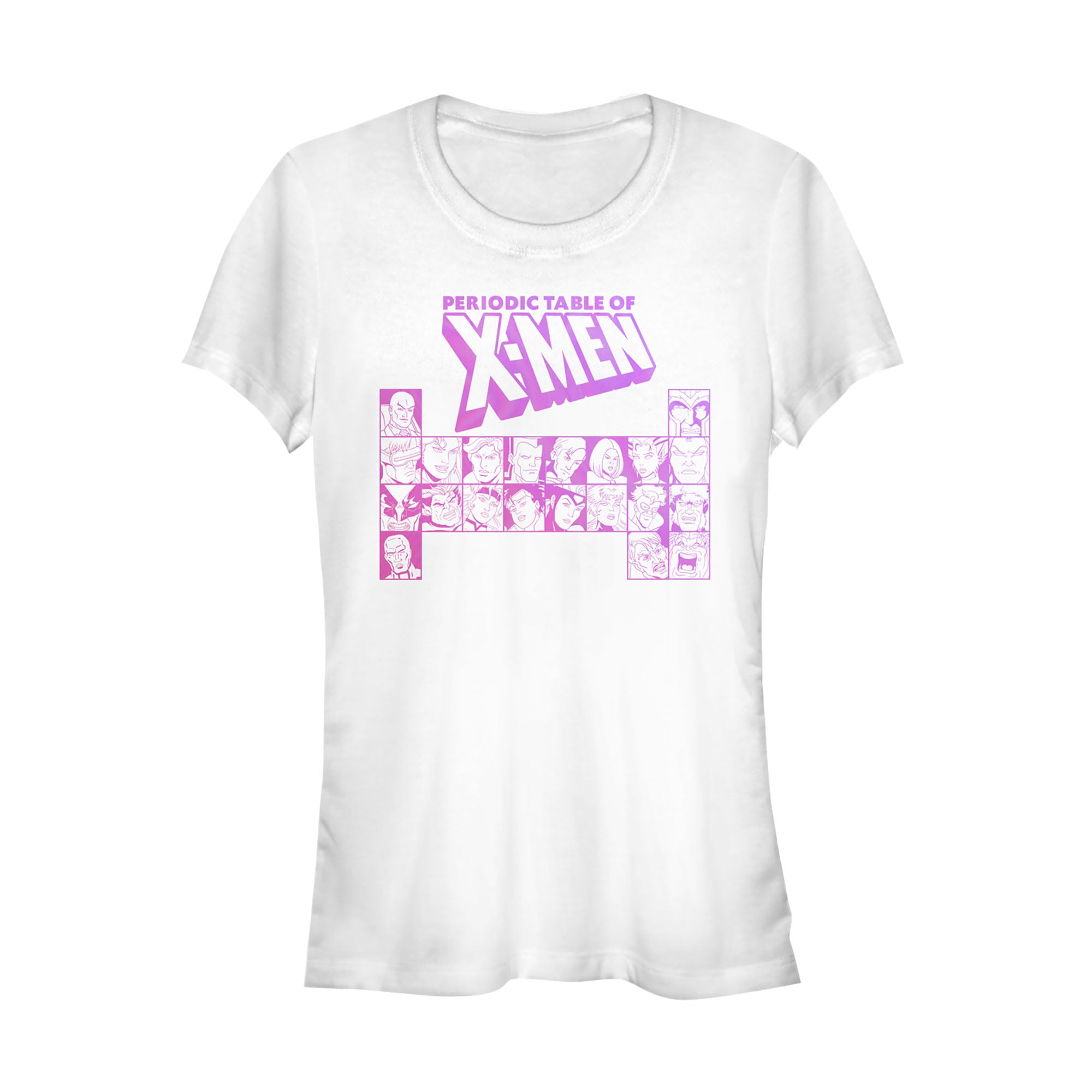 Junior's Marvel X-Men Periodic Table Graphic Tee White Small - Walmart.com