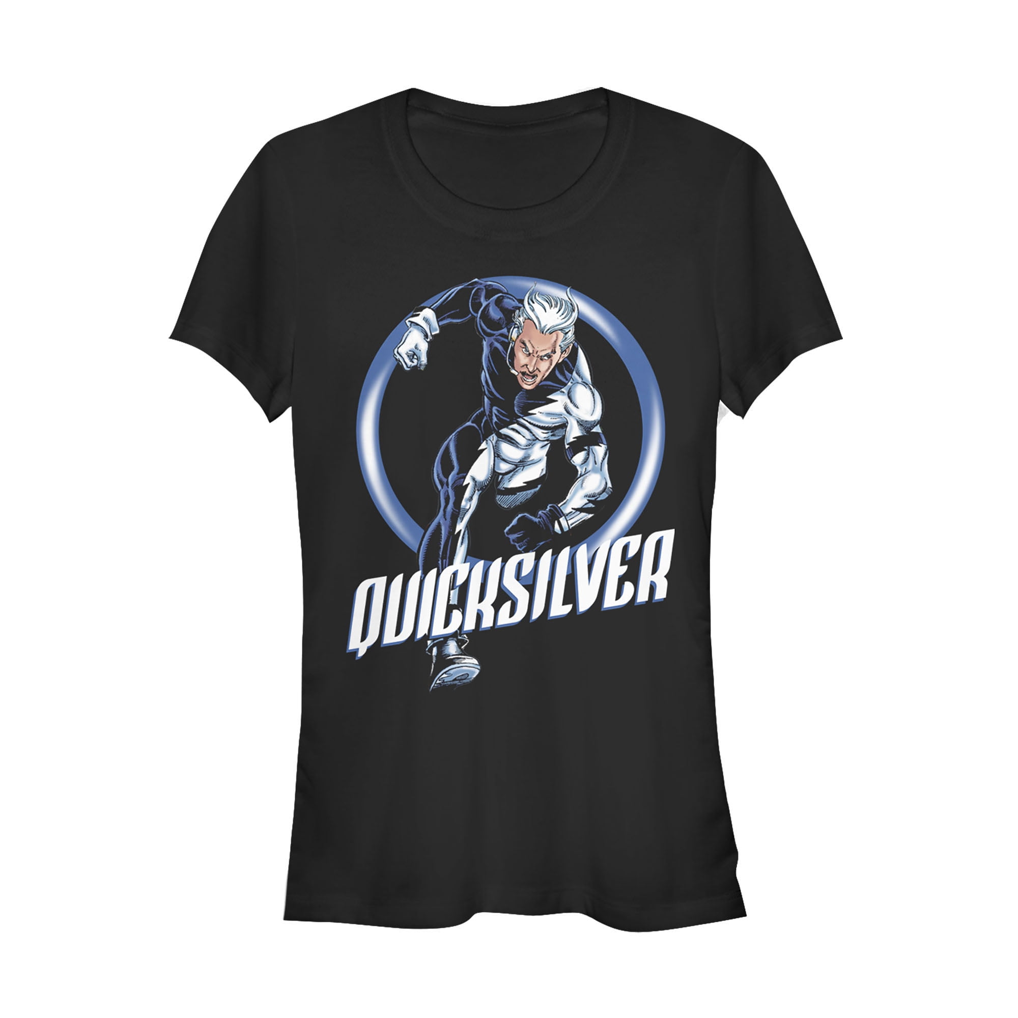 Junior's Marvel X-Men Quicksilver Race Graphic Tee Black 2X Large ...