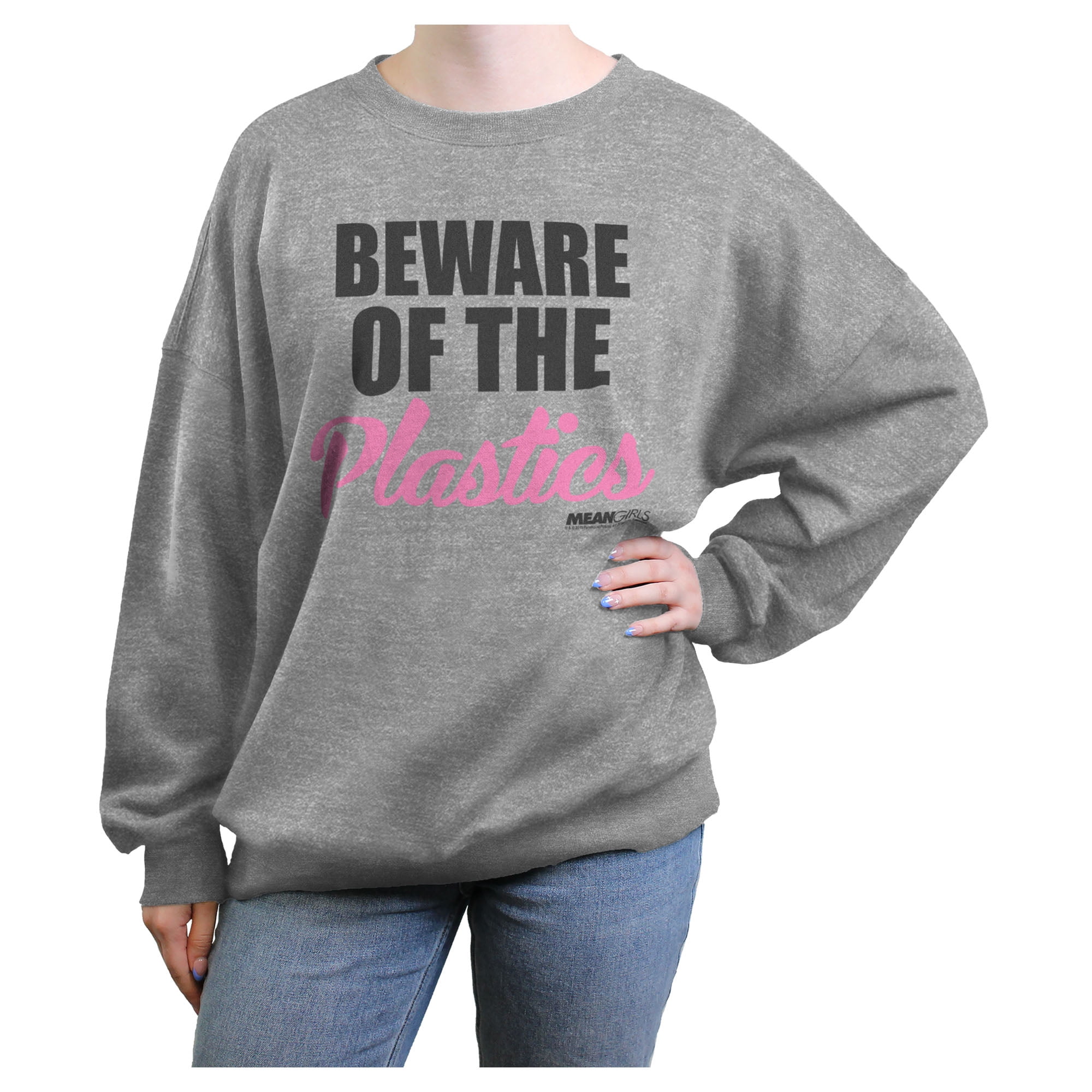 Junior's Mean Girls Beware of the Plastics Official Logo Sweatshirt ...
