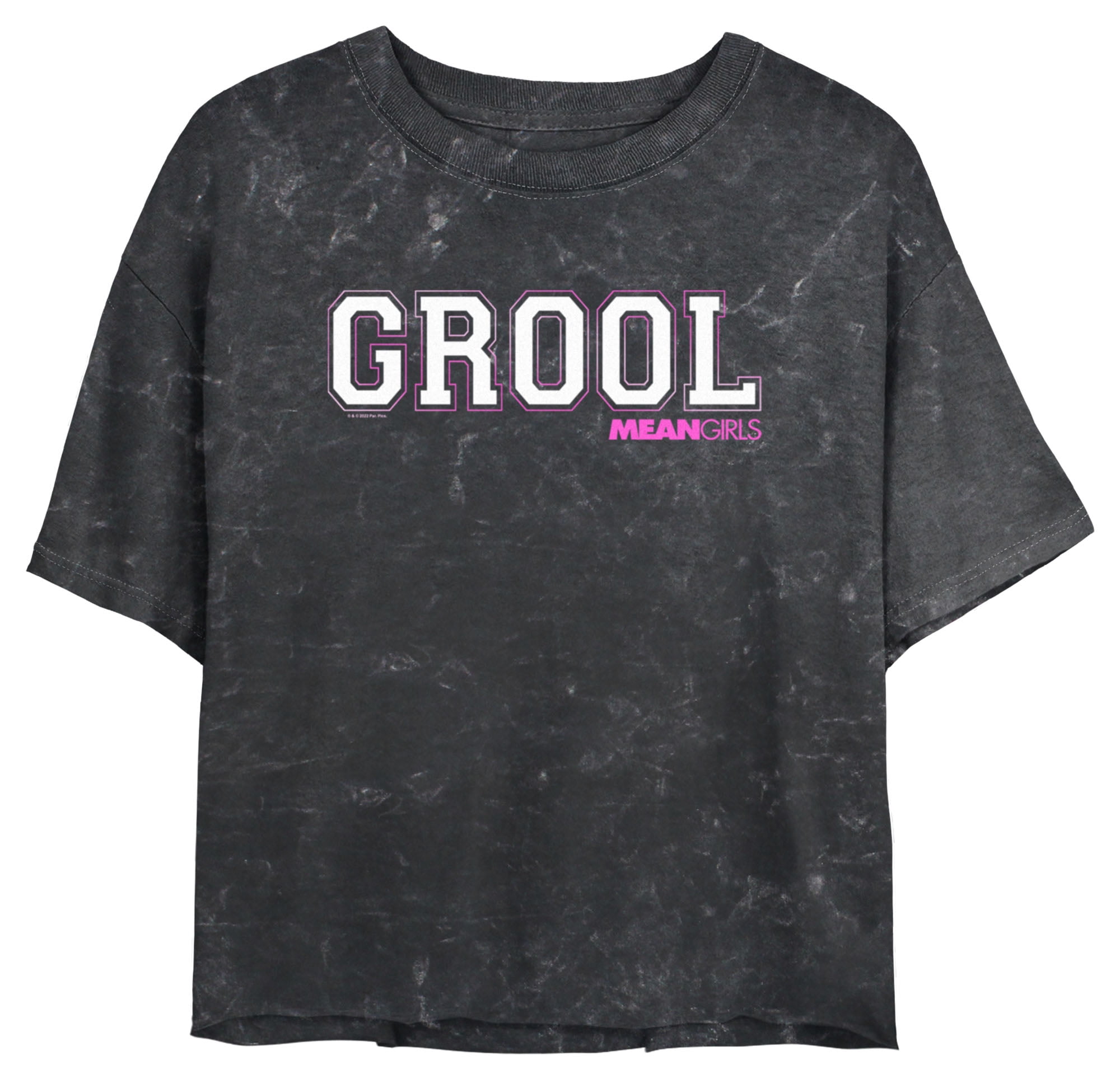 Junior's Mean Girls Grool Graphic Crop T-Shirt Black Small - Walmart.com