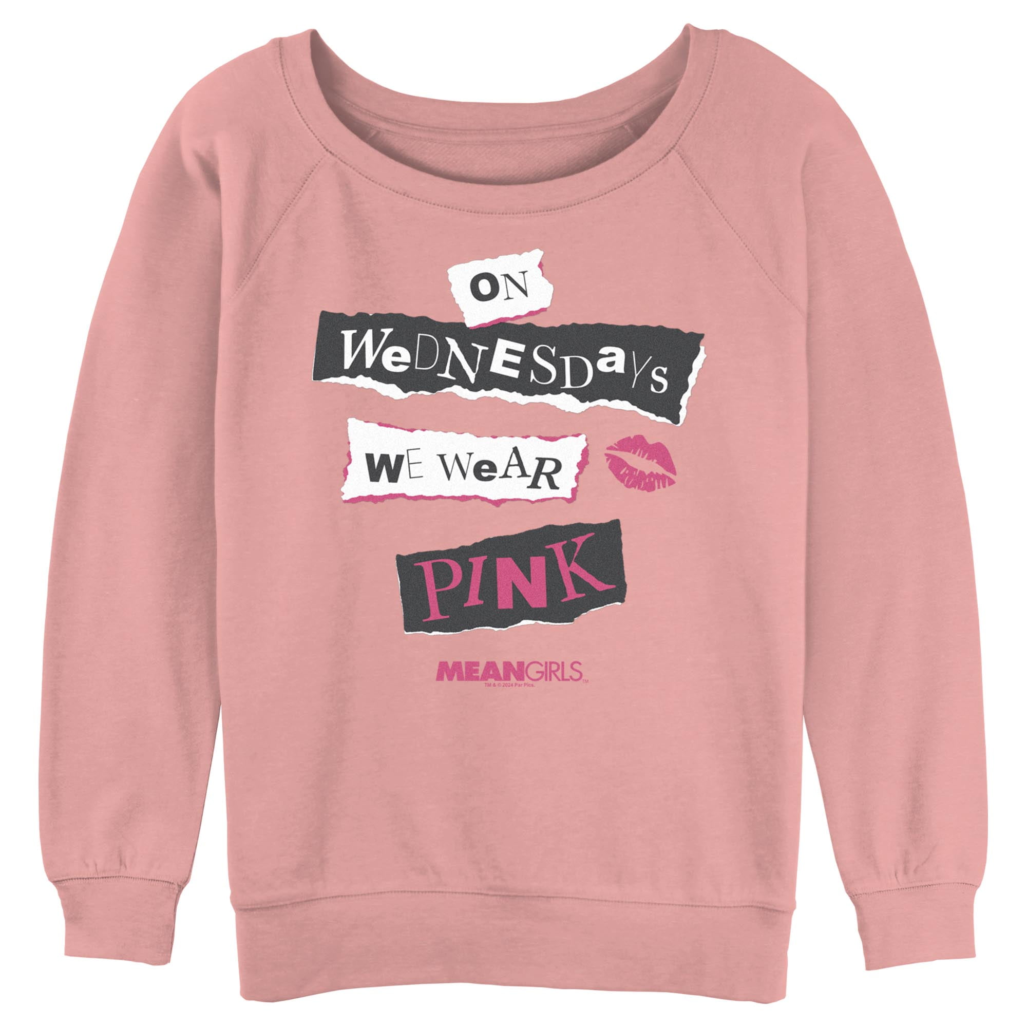 Junior's Mean Girls On Wednesdays We Wear Pink Burn Book Quote ...