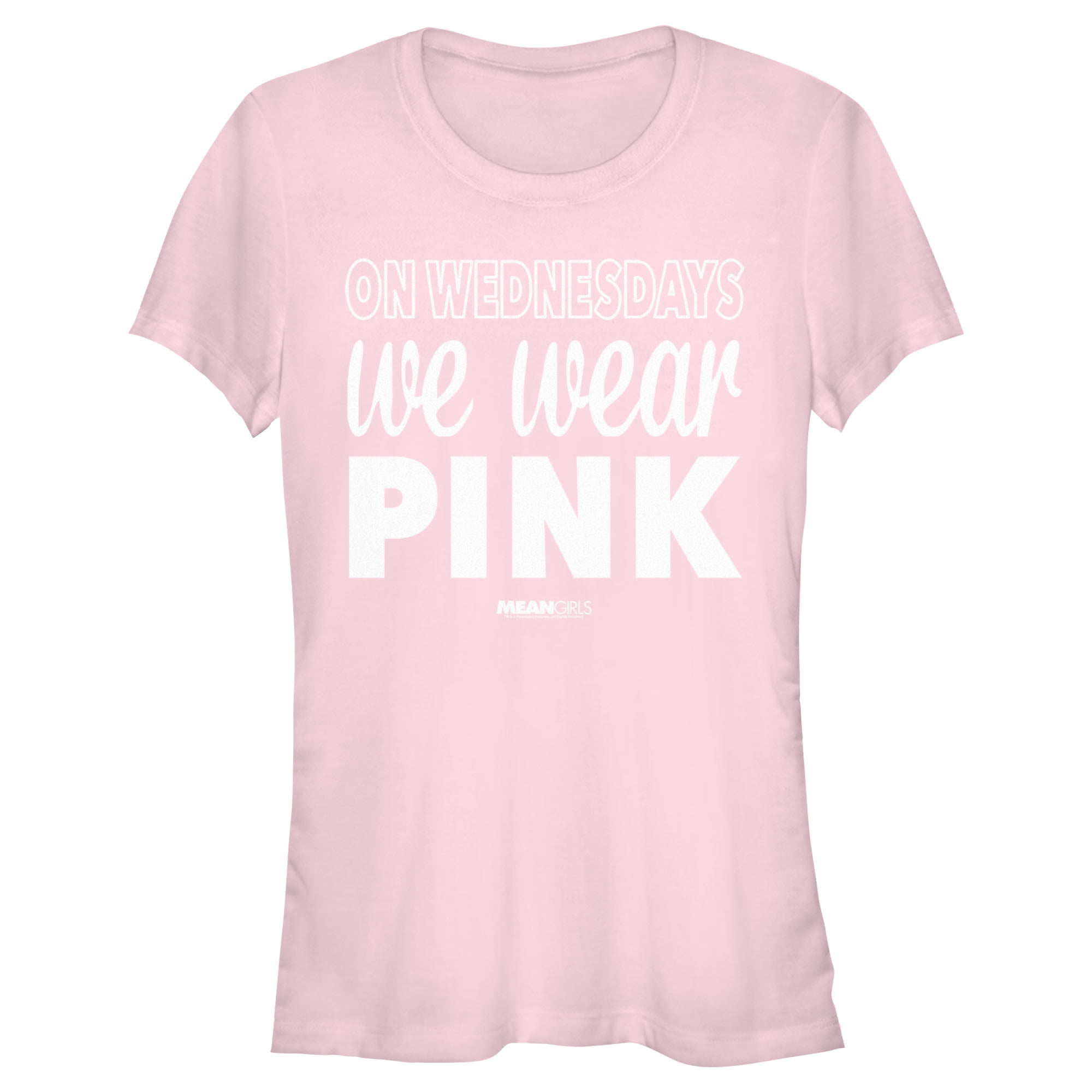 Junior's Mean Girls We Wear Pink Quote Graphic Tee Light Pink Large ...