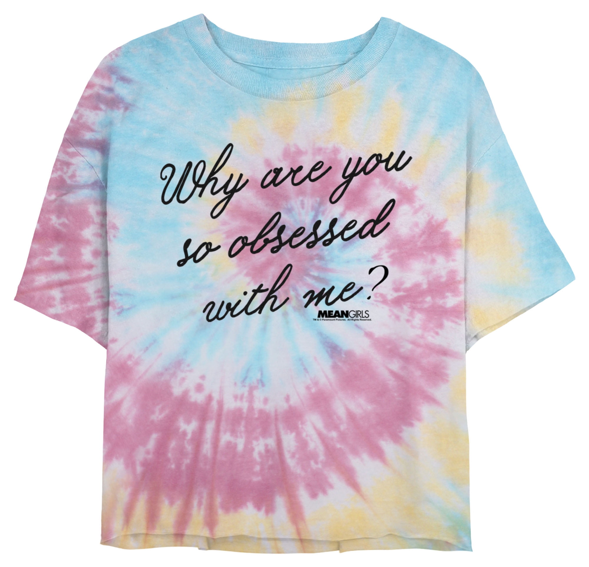 Juniors' Mean Girls Why Are You So Obsessed With Me Quote Cropped T ...