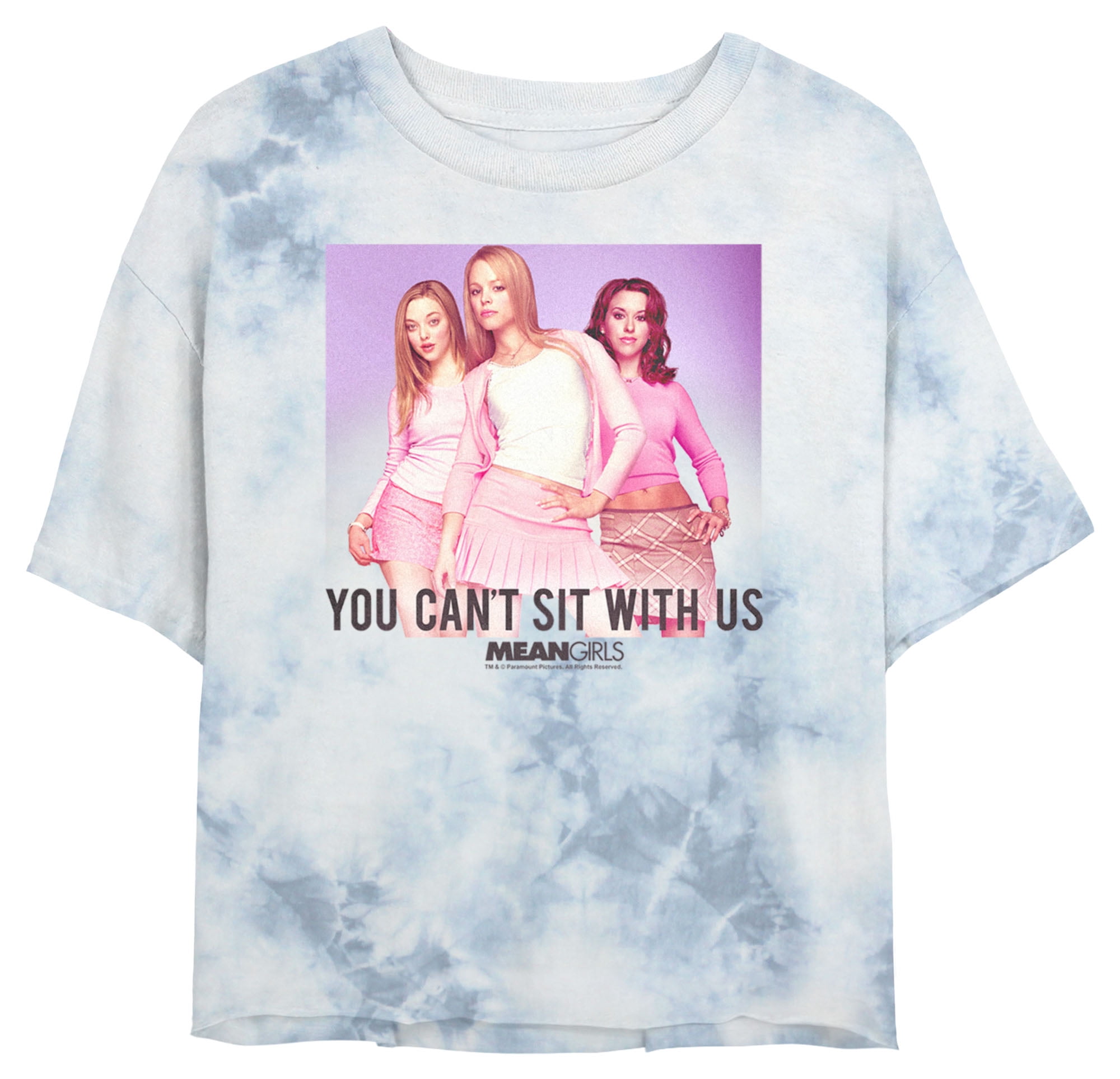 Junior's Mean Girls You Can't Sit With Us Poster Crop Graphic Tee White ...